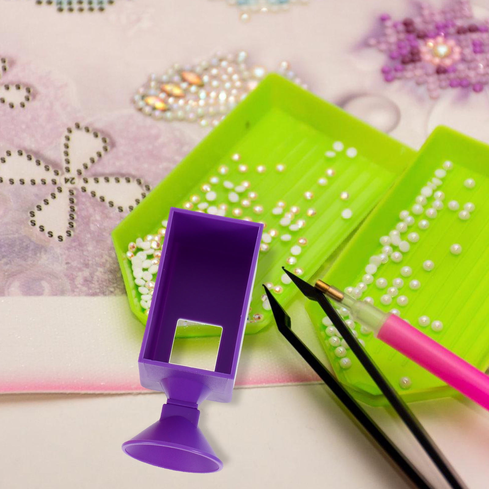 Masteelf 4pcs Rhinestone Painting Drill Funnel DIY Square Round Drill ...