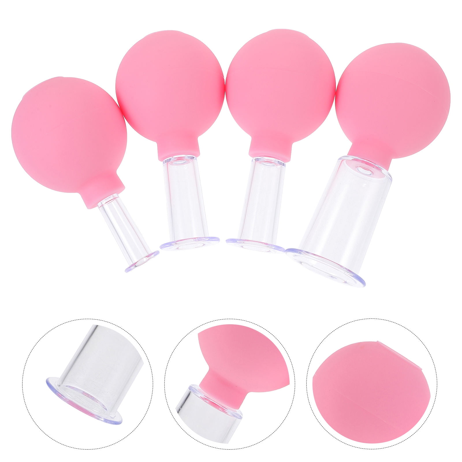 Masteelf 4pcs Rubber Head Vacuum Cupping Cups Kit Vacuum Cans Suction ...