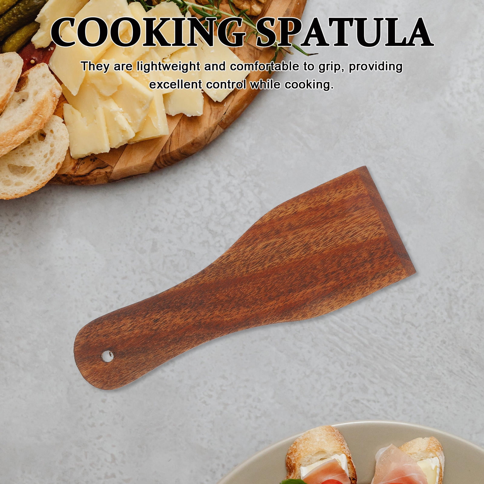 Masteelf 4pcs Small Wood Spatula Butter Spatulas Wooden Turner Multi ...