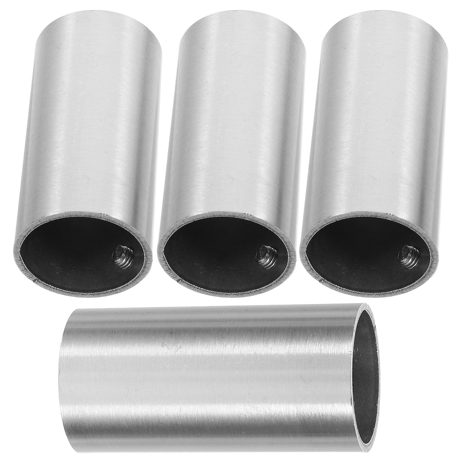 Masteelf 4pcs Straight Pipe Fitting Connector Stainless Steel Hand Rail ...