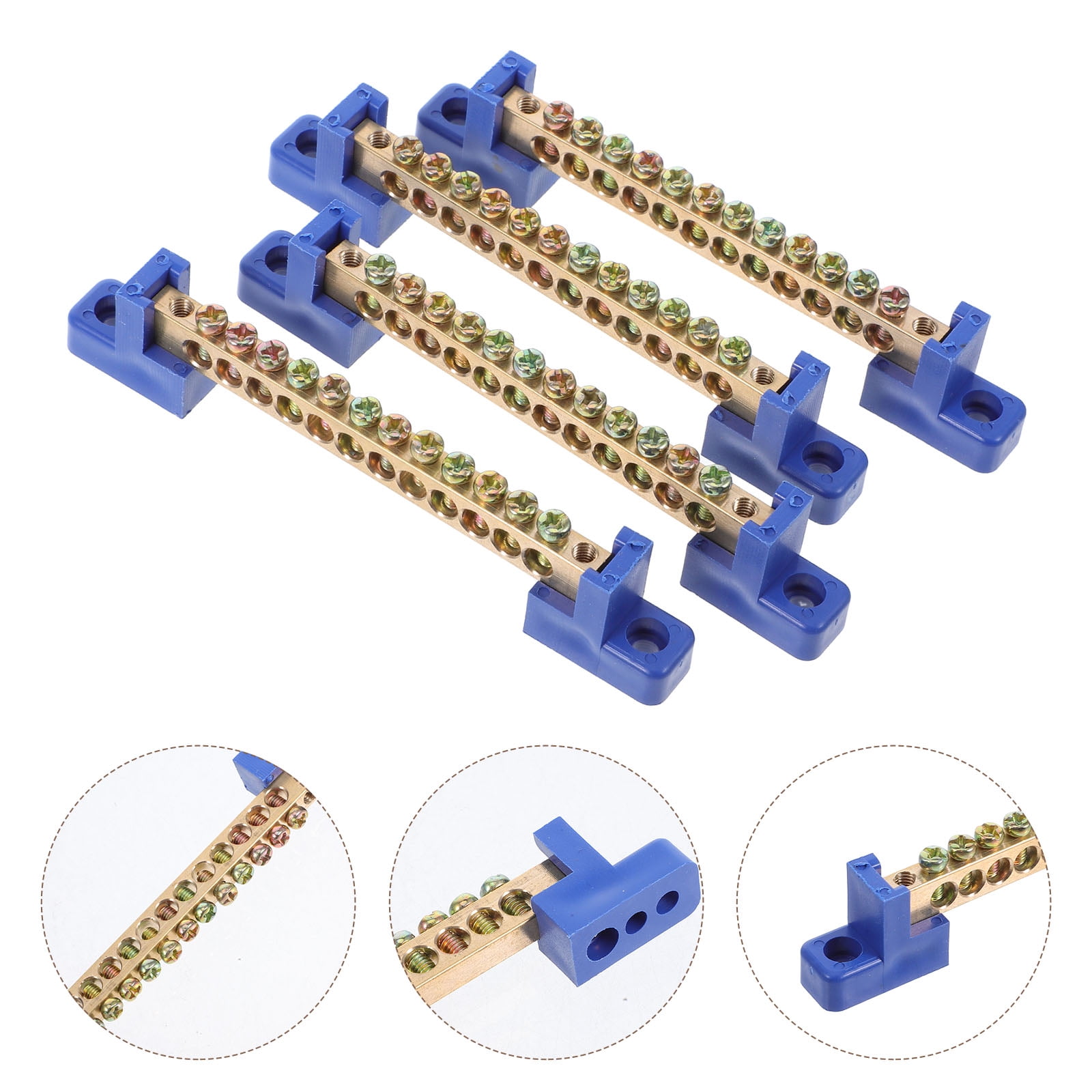 Masteelf 4pcs Terminal Blocks Ground Terminal Block Ground Bar Battery ...