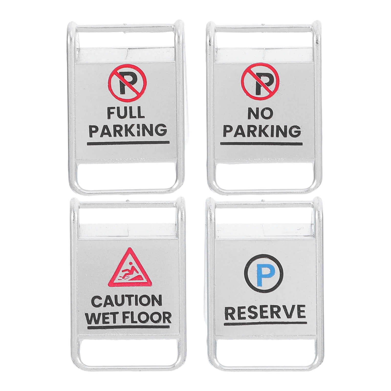 Masteelf 4pcs Traffic Signs Toys Kids Miniature Traffic Playset For ...