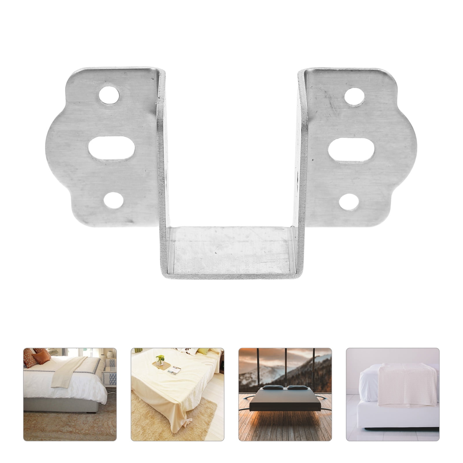 Masteelf 4pcs U Shaped Metal Bed Frame Brackets for Secure Assembly and ...