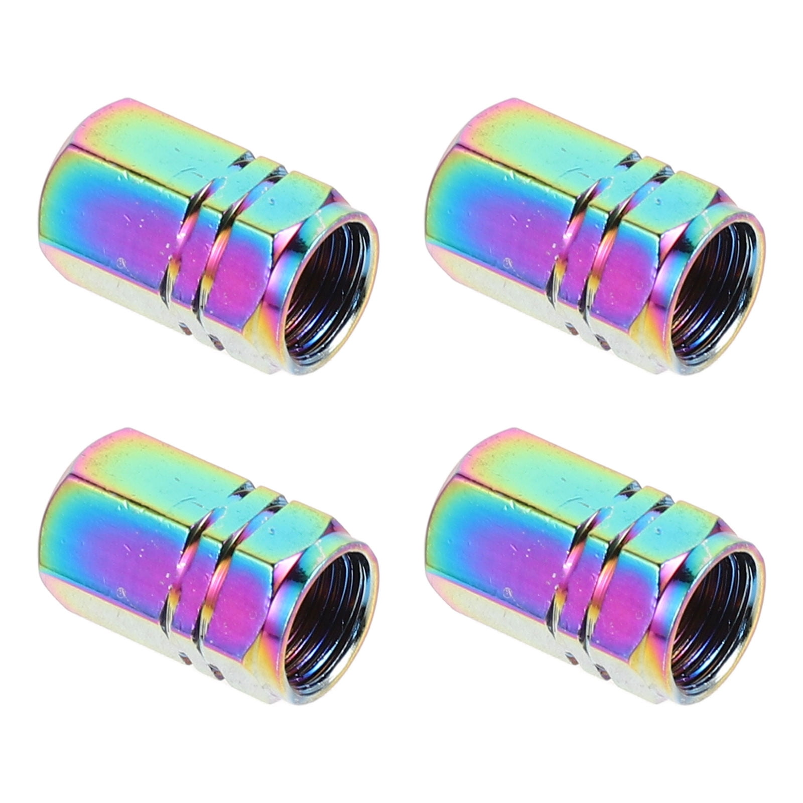 Masteelf 4pcs Universal Tire Valve Stem Caps Colorful Hexagonal Valve ...