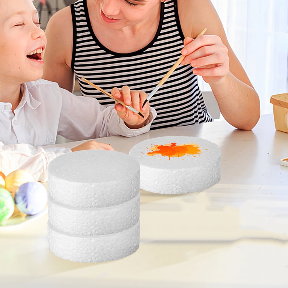 Masteelf 4pcs White Round Foam Cake Dummy For Bakery Cake Display ...