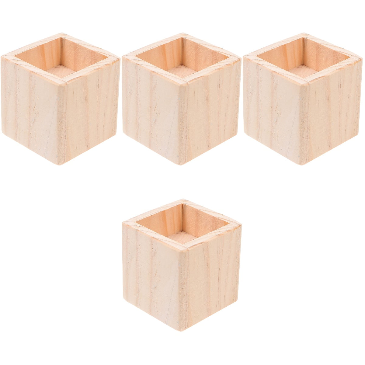 Masteelf 4pcs Wood Bed Risers Bed Frame Lifters Adjustable Furniture ...