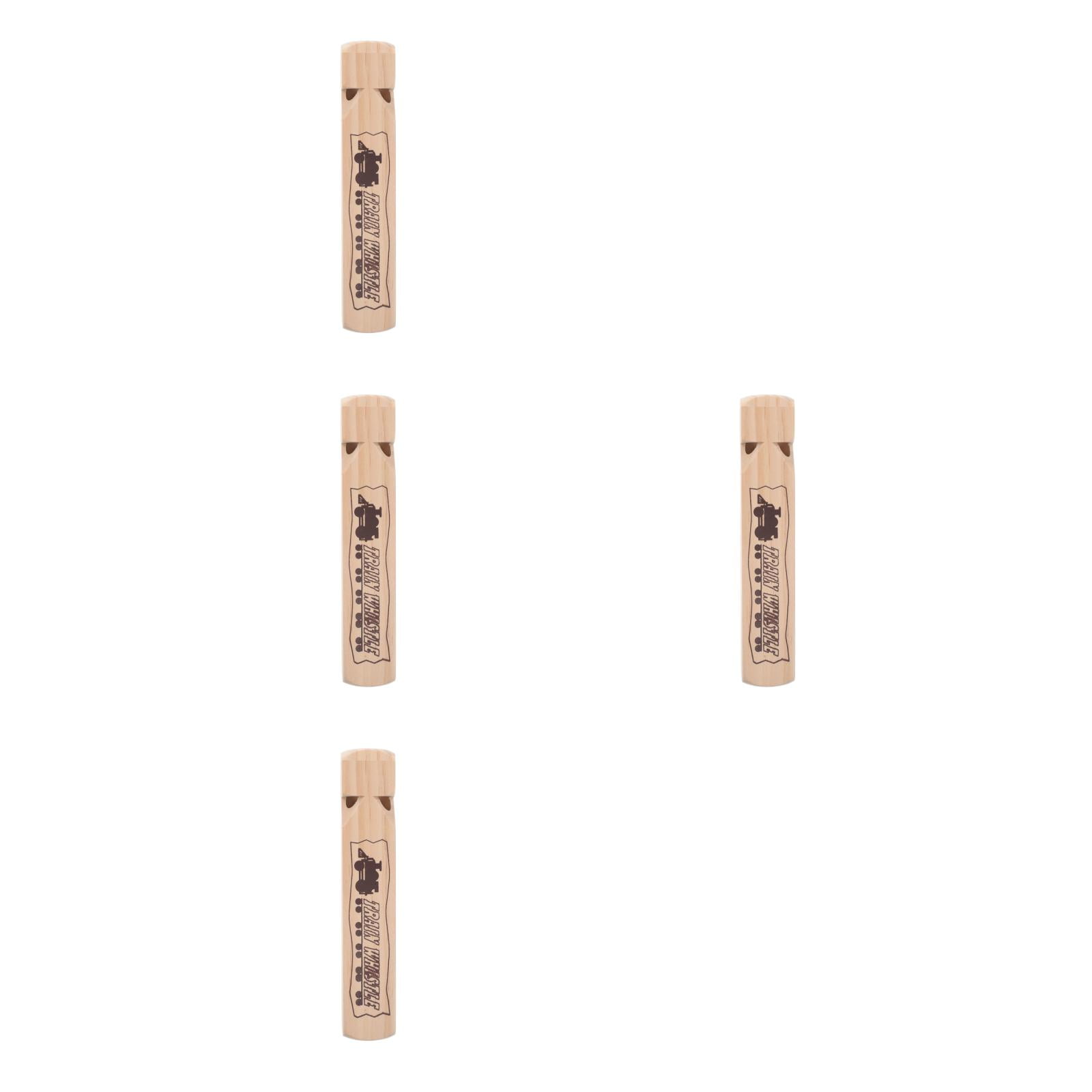 Masteelf 4pcs Wooden Train Whistle for Kids Educational Musical ...