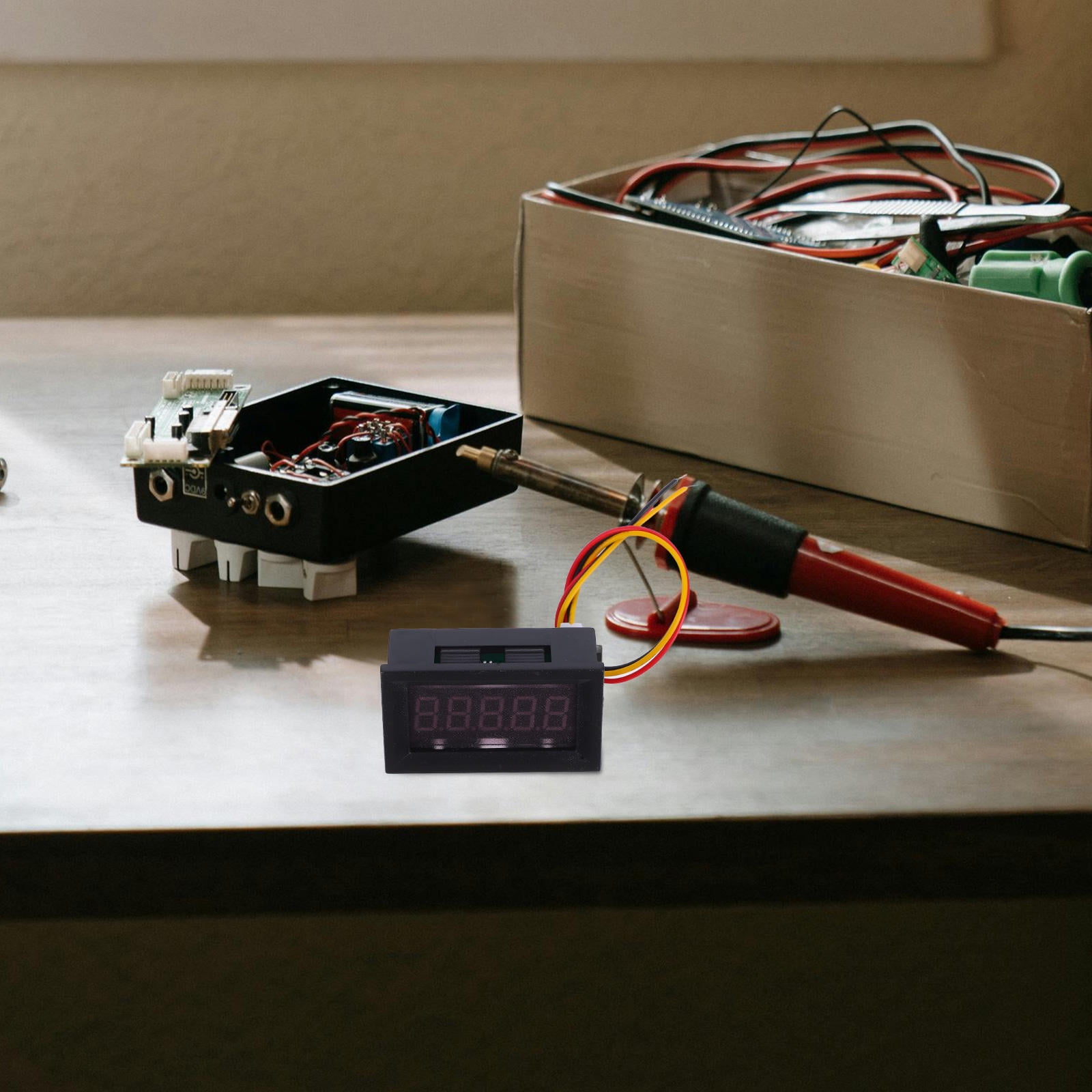 Masteelf 5- Digital Voltmeter Accurate Voltage Panel Mounting Meter 33V ...