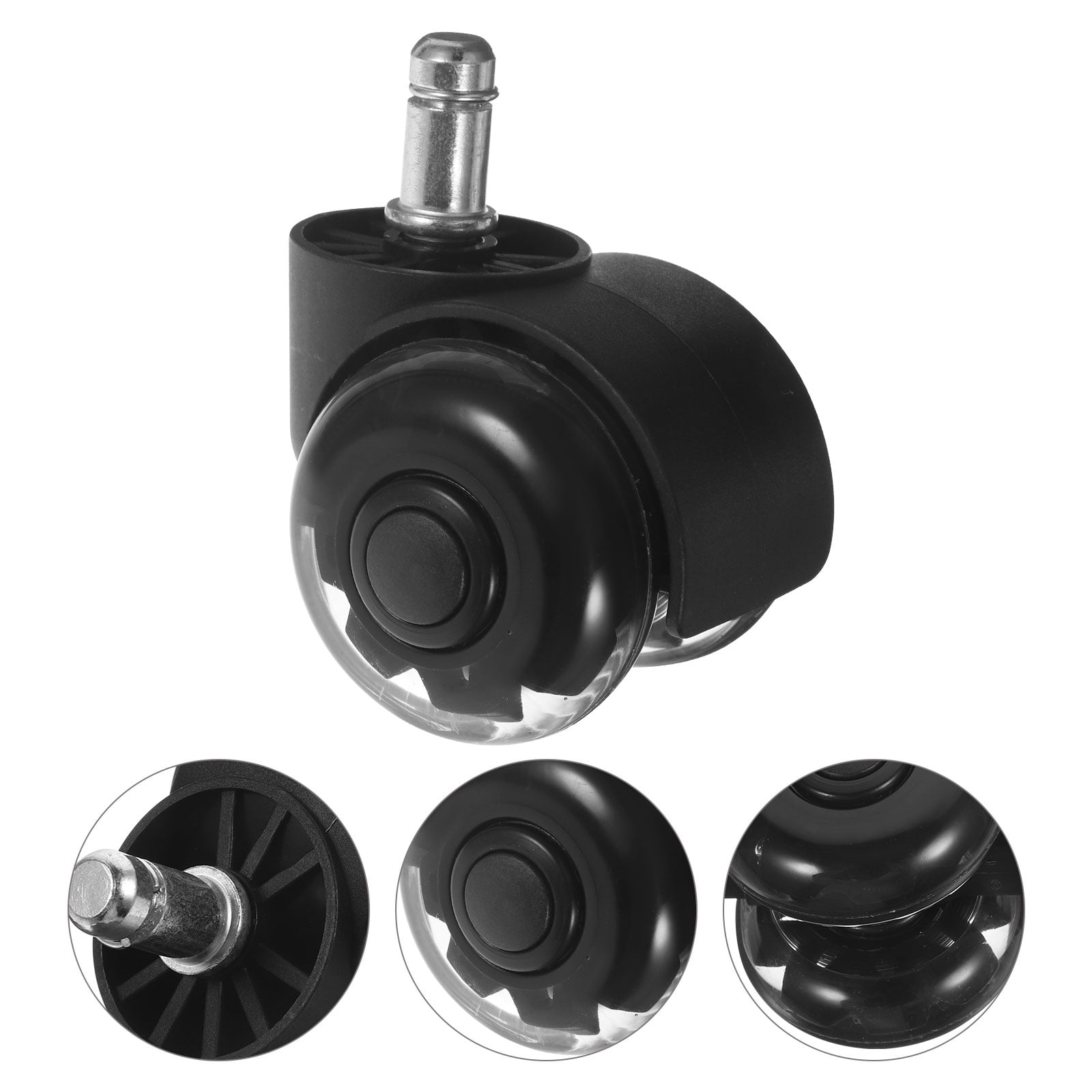 Masteelf 5 Pcs Heavy Duty Chair Wheels Castor Office Desk Caster Black ...