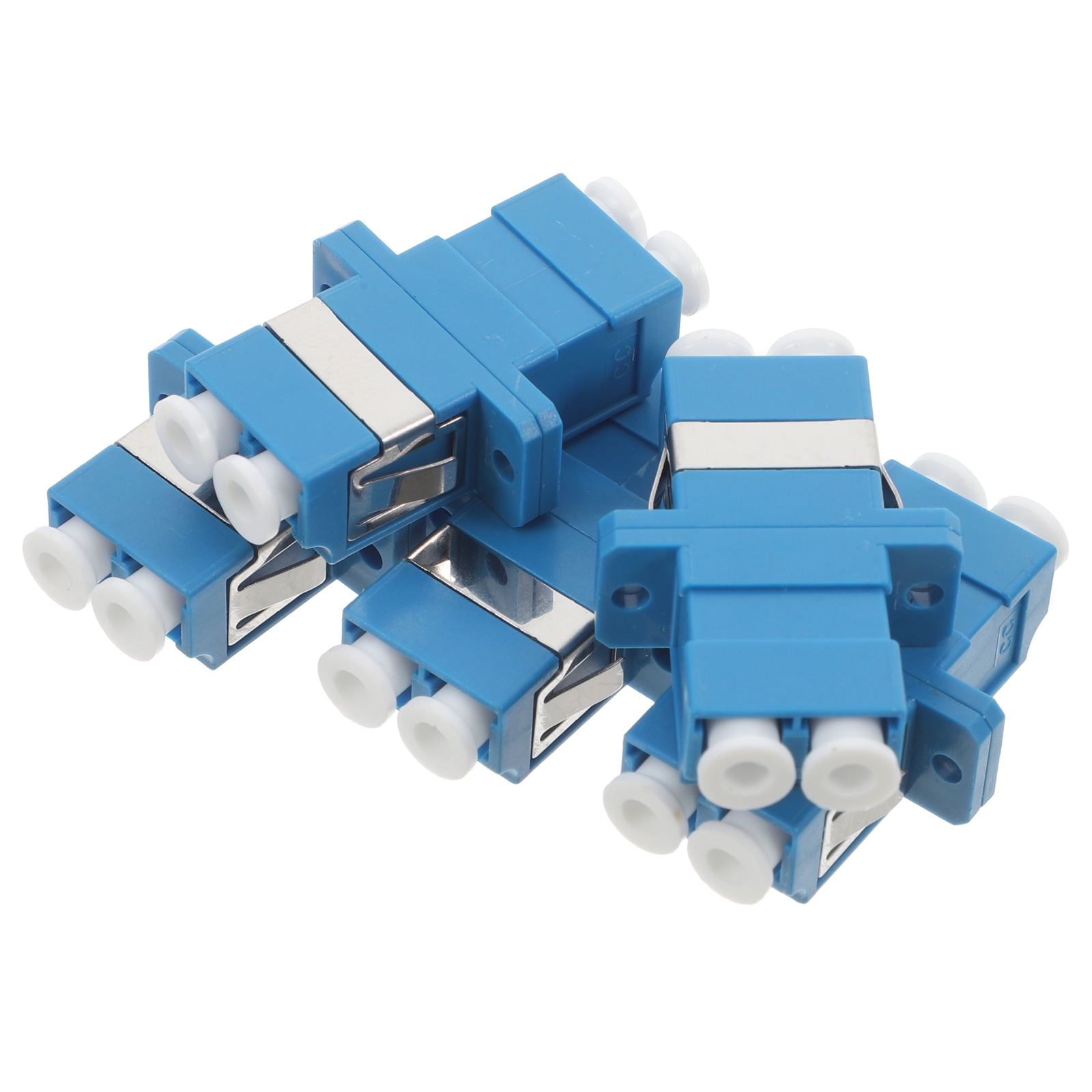 Masteelf 5 Pcs Lc Fiber Optic Loopback Adapter Optical Audio Cable Blue ...