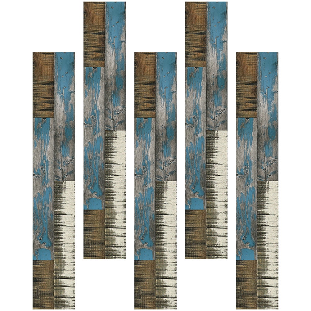 Masteelf 5 Pcs Wood Grain Board Stickers Outdoor Adhesive Self Floor ...