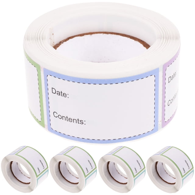 Masteelf 5 Rolls Portable Food Labels Convenient Removable Blank Bottle ...