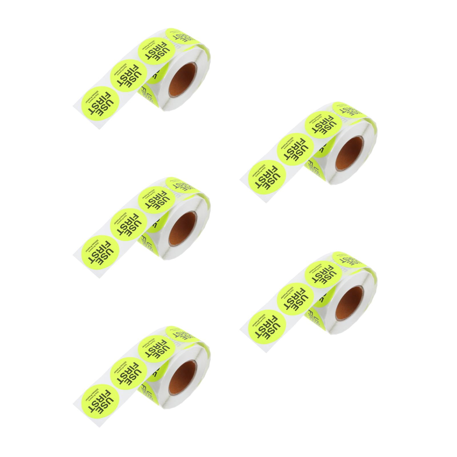 Masteelf 5 Rolls Use First Stickers Circle Food Labels Removable Day ...
