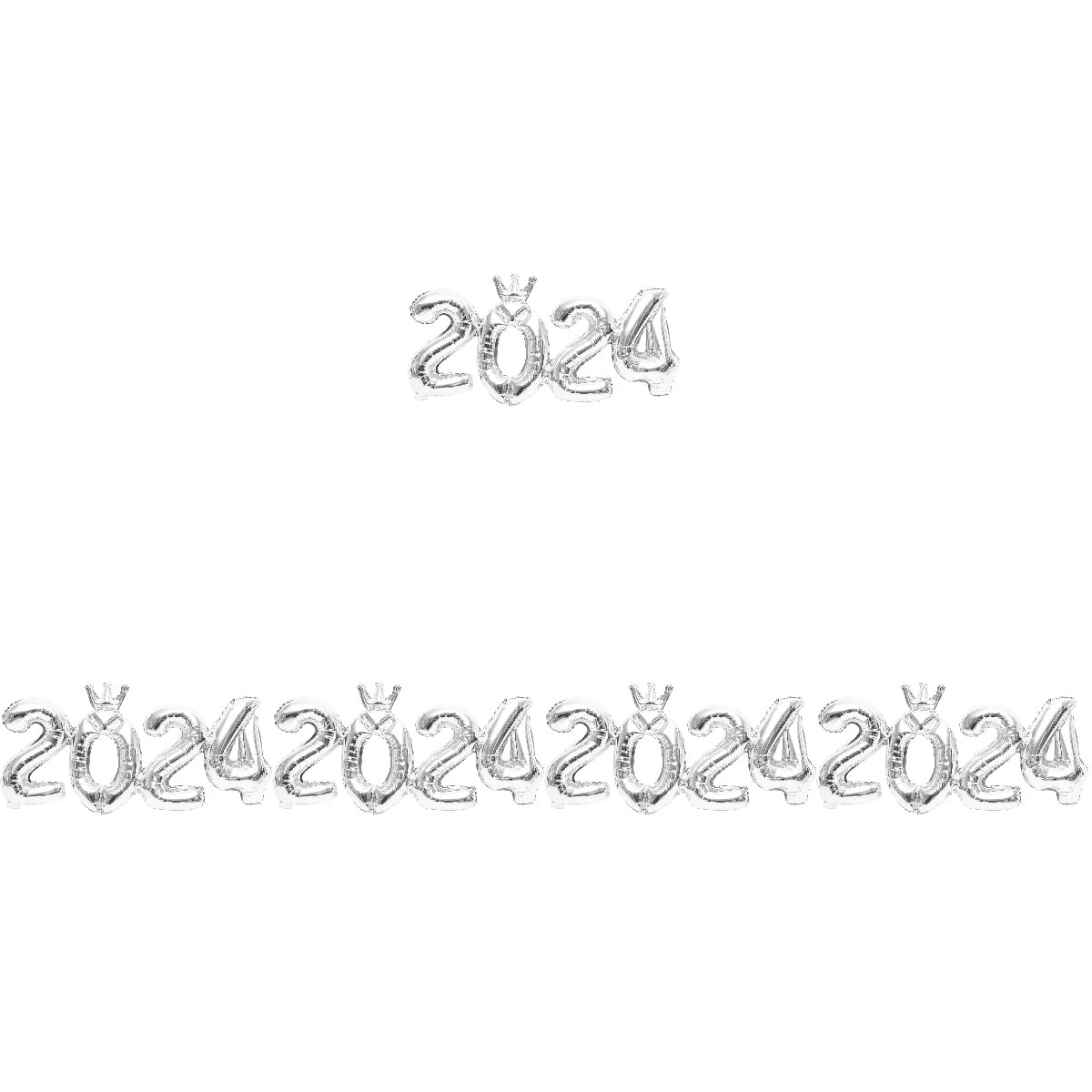 Masteelf 5 Sets 2024 Number Balloons 2024 New Year Graduation Party ...