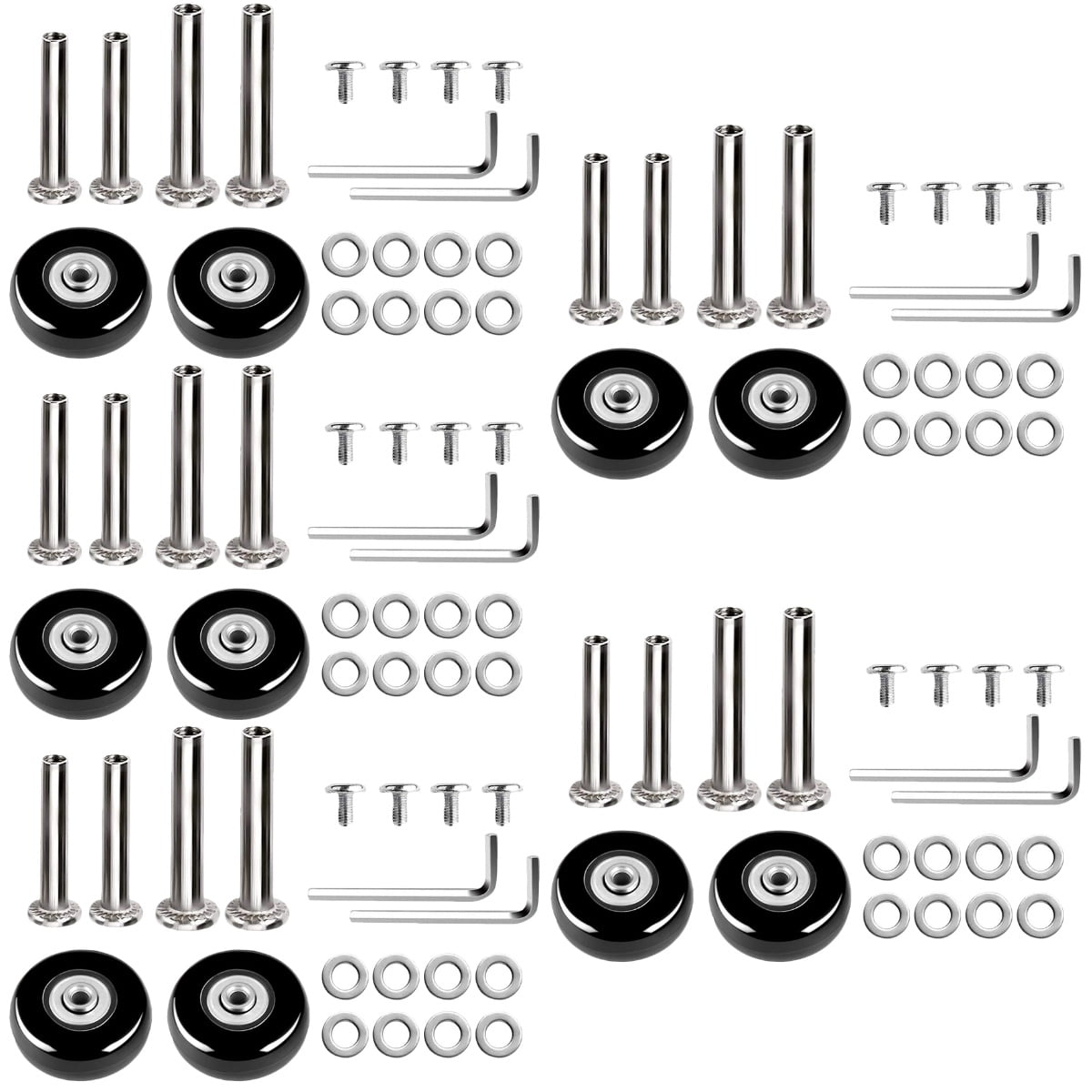 Masteelf 5 Sets Flexible Luggage Wheel Suitcase Swivel Caster ...