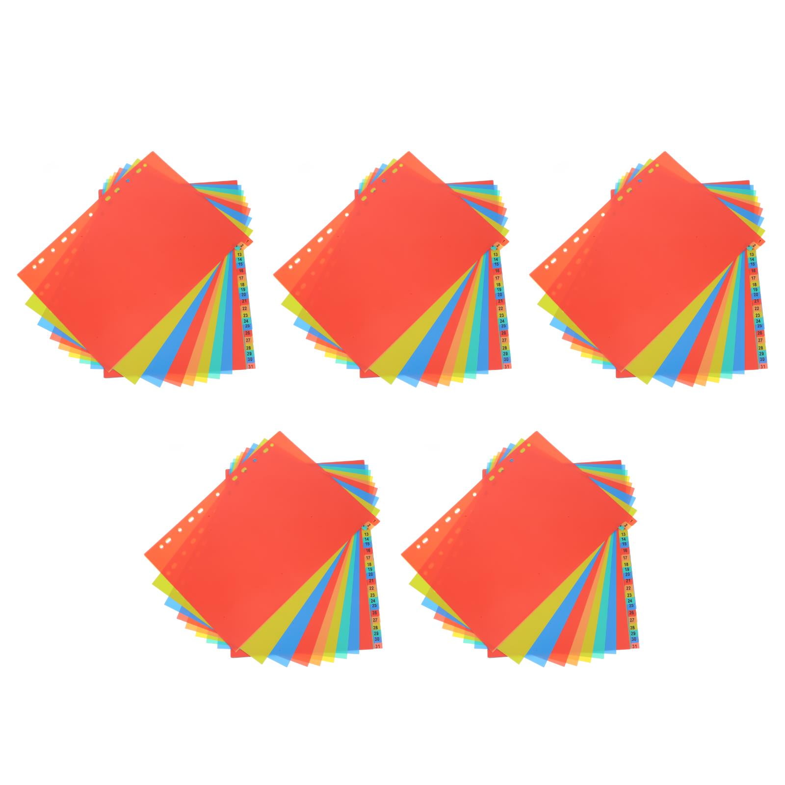 Masteelf 5 Sets Loose-leaf Binder Divider Paper Dividers Notepad ...
