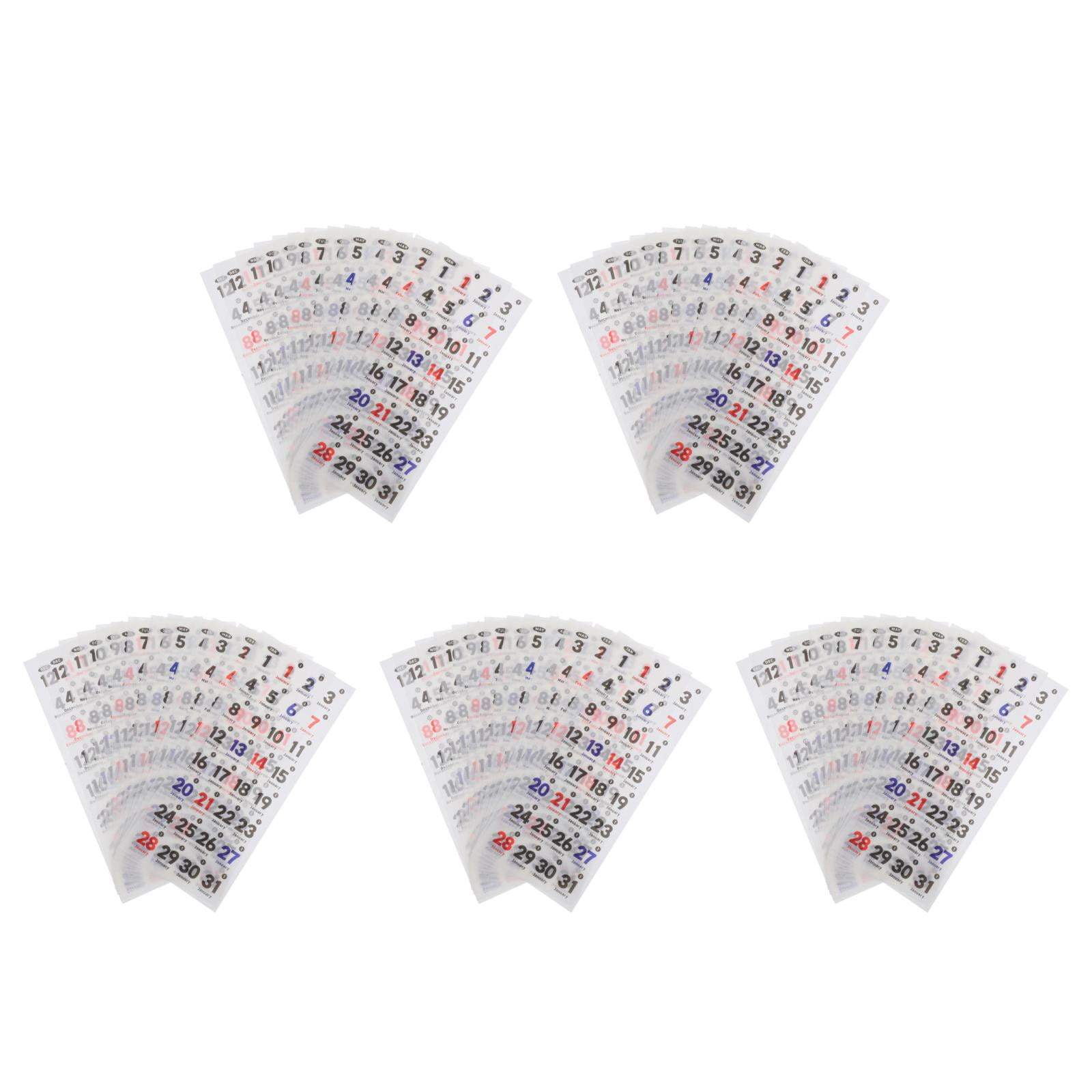 Masteelf 5 Sets Planner Date Stickers Calendar Numbers Stickers Number ...