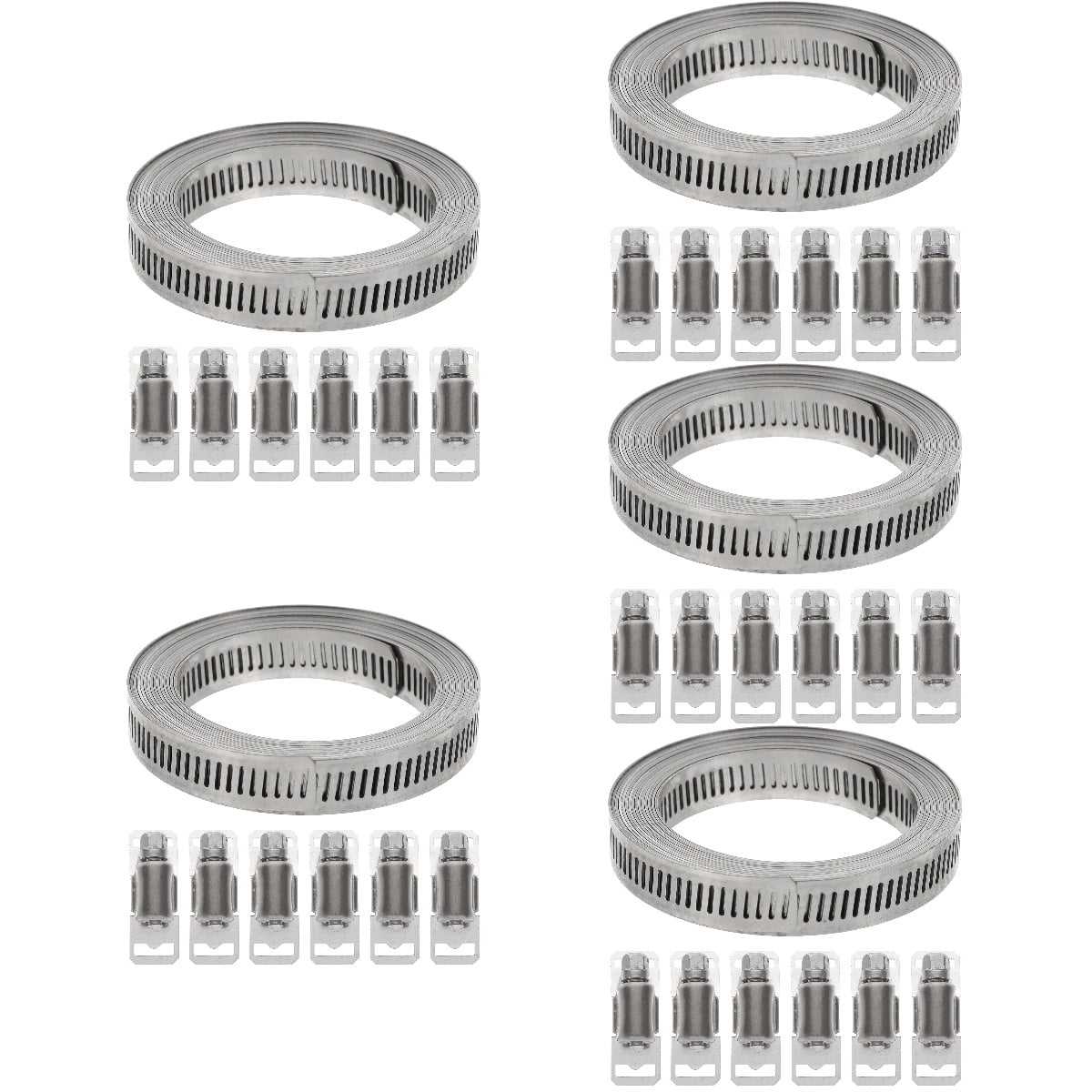 Masteelf 5 Sets Stainless Hose Clamp Line Clip Worm Drive Clamp with ...