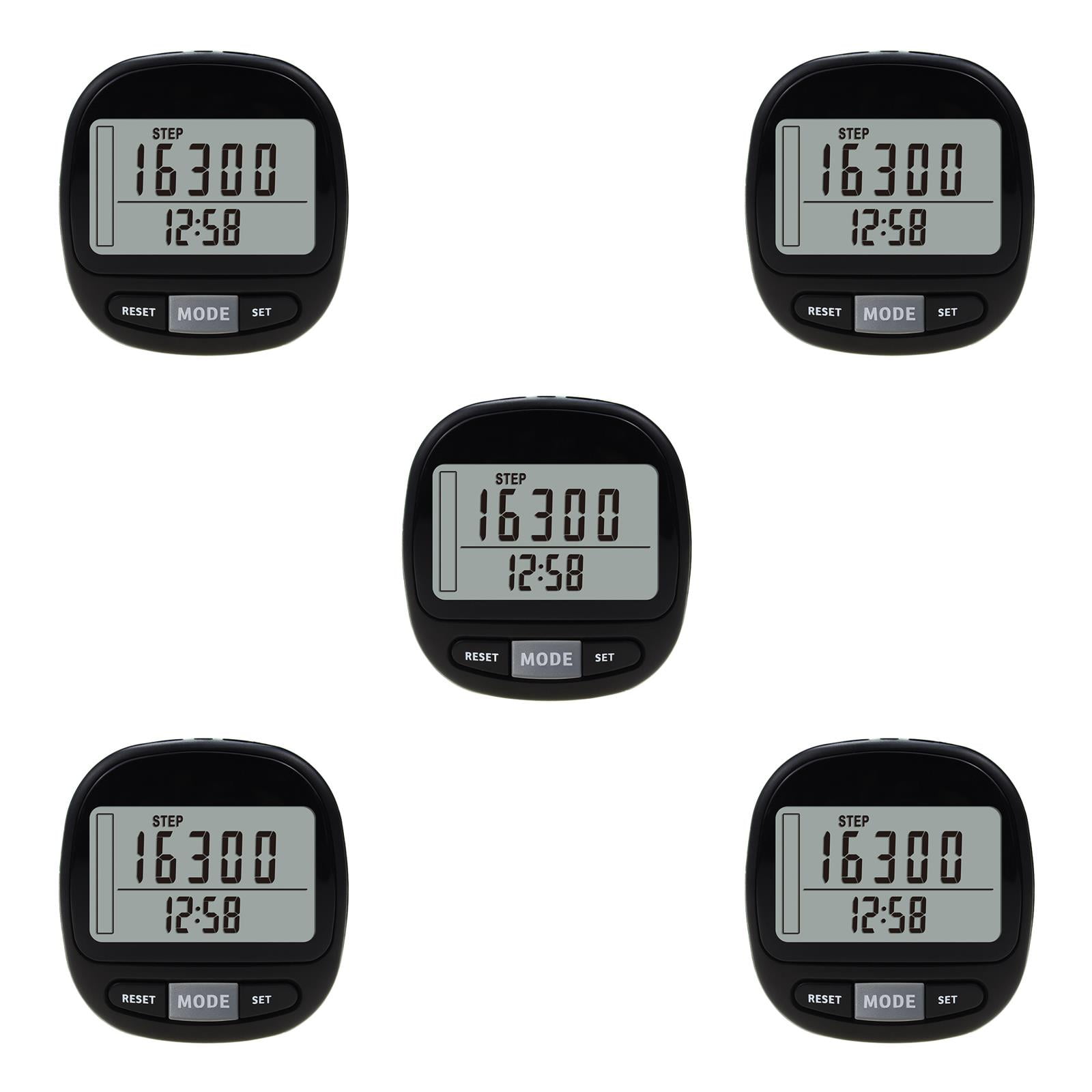 Masteelf 5 Sets Step Counter 3d Pedometer Clip Sports Pedometer ...