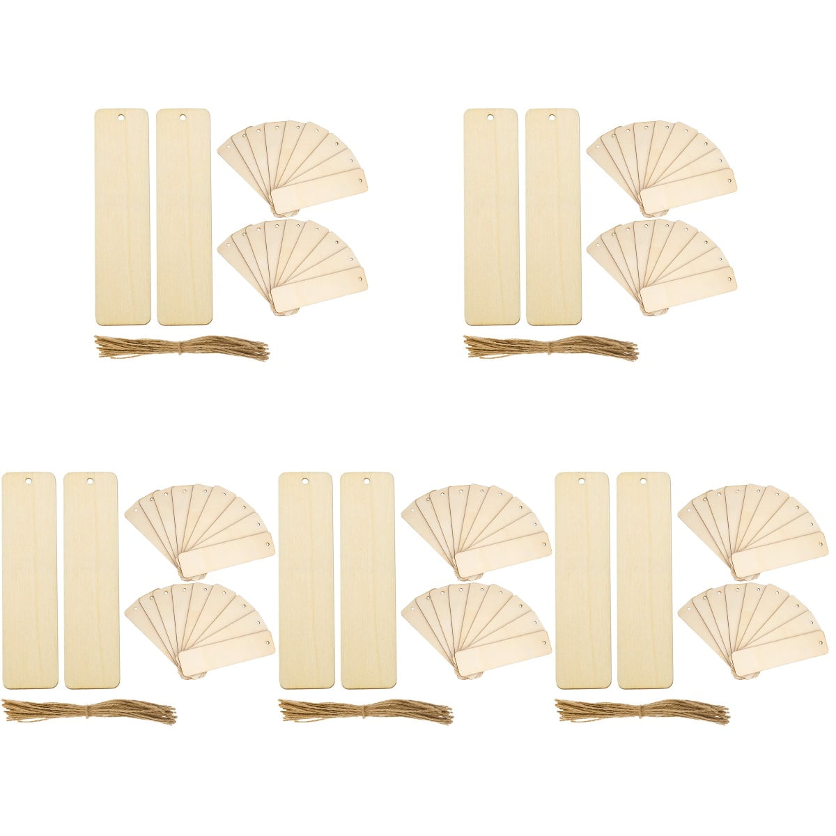 IDEANATEGRATE Wood Beige Blank Bookmarks for Students Writers Readers 5 ...