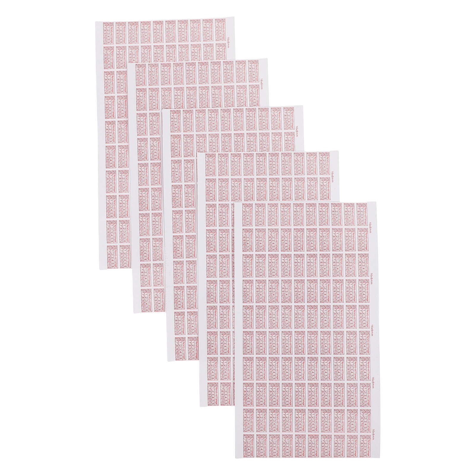 Masteelf 5 Sheets Round Caution Labels Tamper Proof Stickers For ...