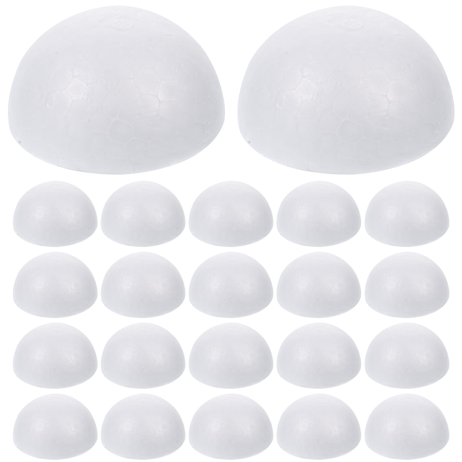 Masteelf 50 Balls 6CM Smooth Round Polystyrene Balls Semicircle Balls ...