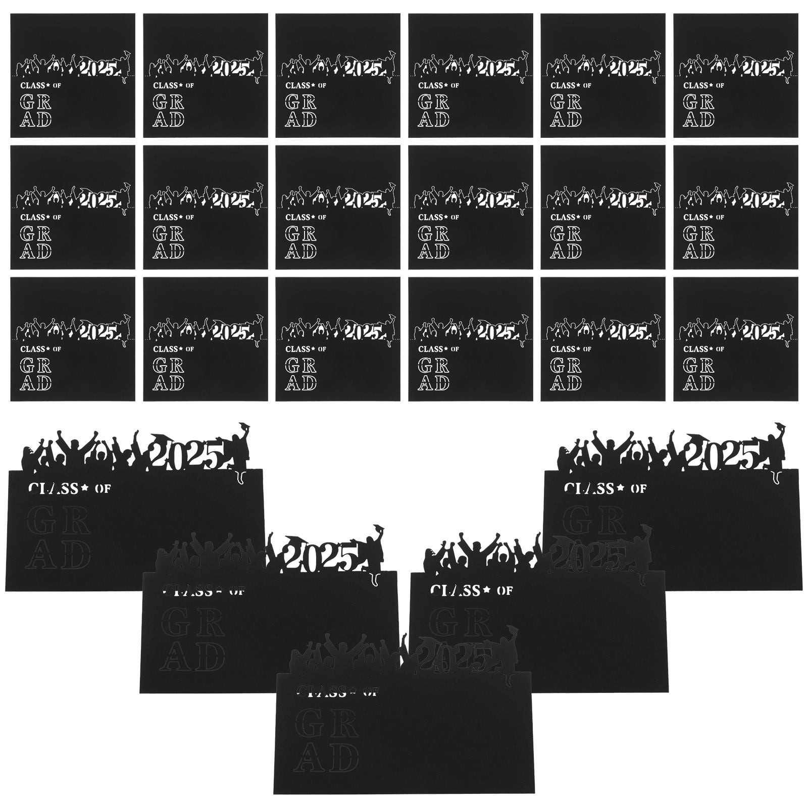 Masteelf 50 Pcs 2025 Graduation Place Cards Blank Table Name Cards ...