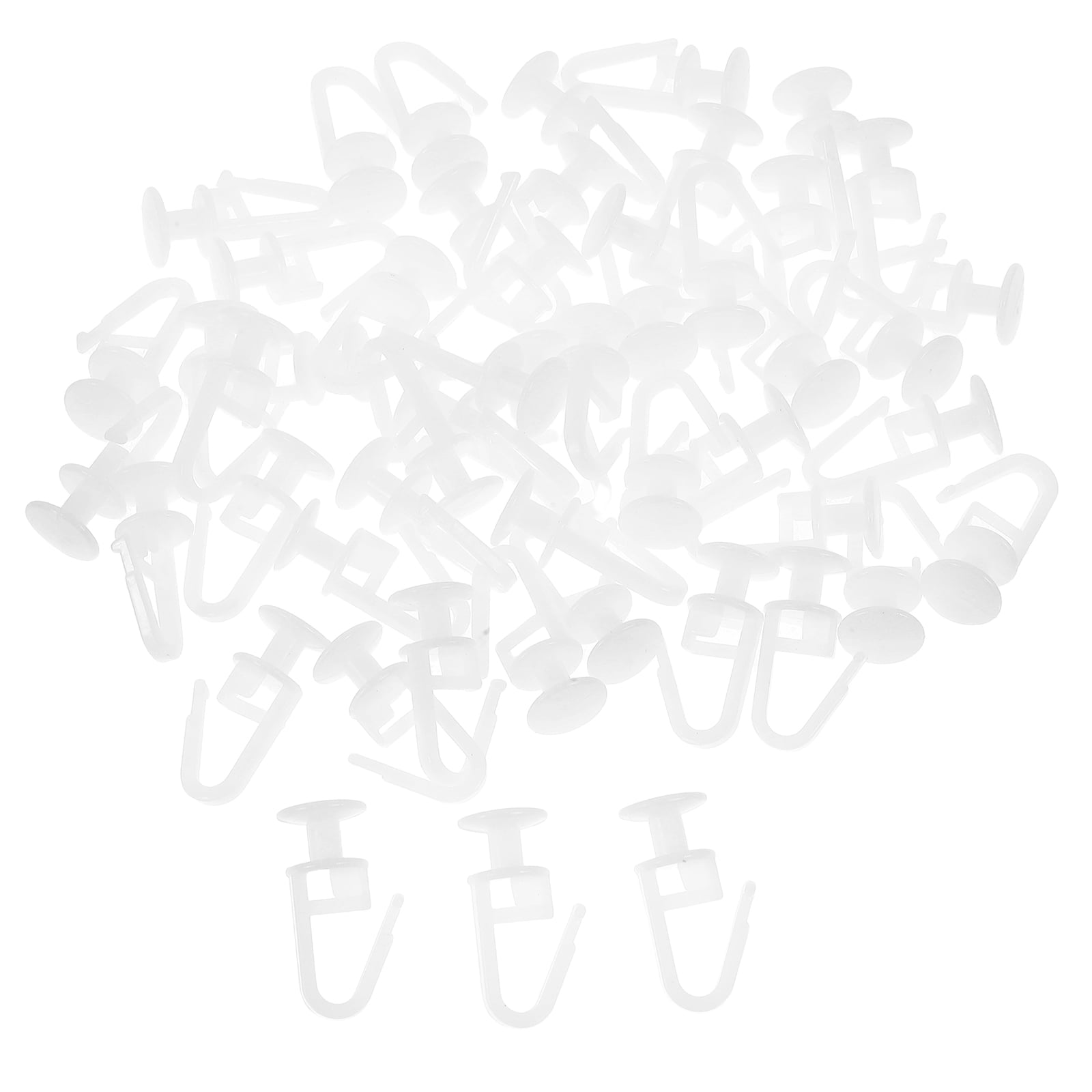 Masteelf 50 Pcs Curtain Track Hooks Ceiling Sliding Curtain Glider ...