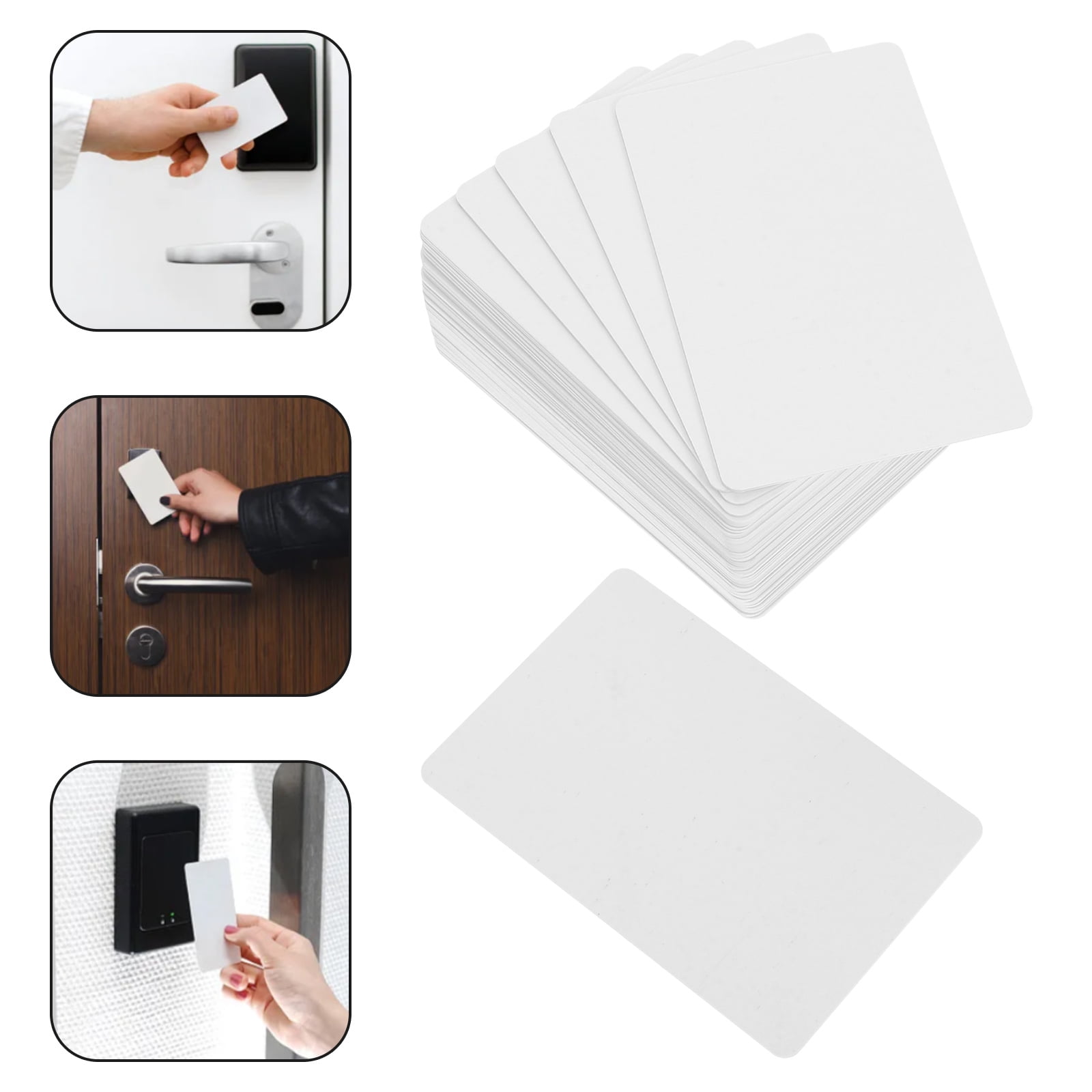 Masteelf 50 Pcs Double Side Printable Cards Mailing PVC White - Walmart.com