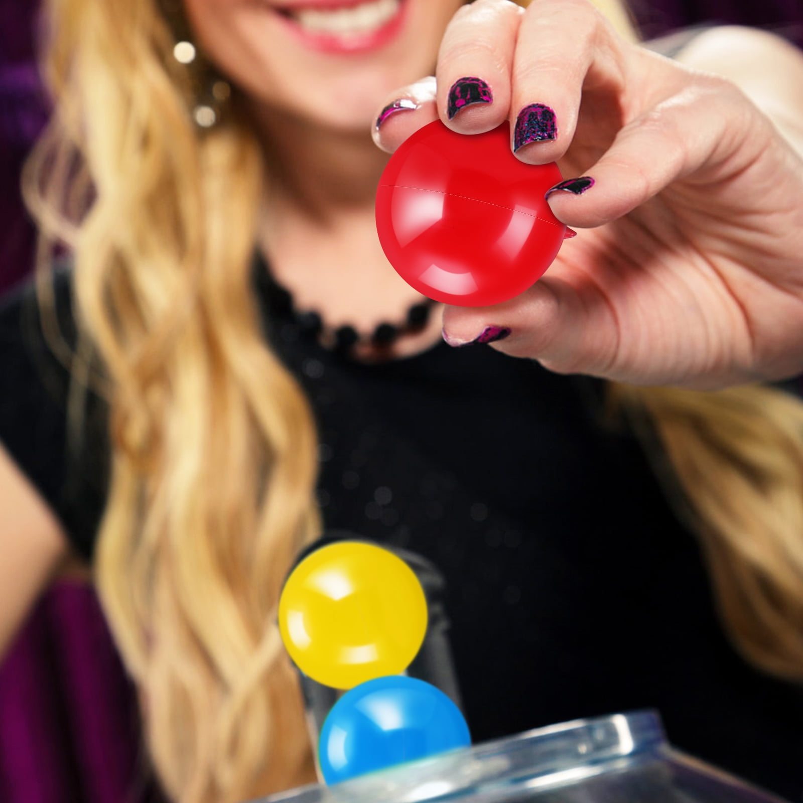 Masteelf 50 Pcs Hollow Raffle Balls Plastic Fillable Balls Raffle ...