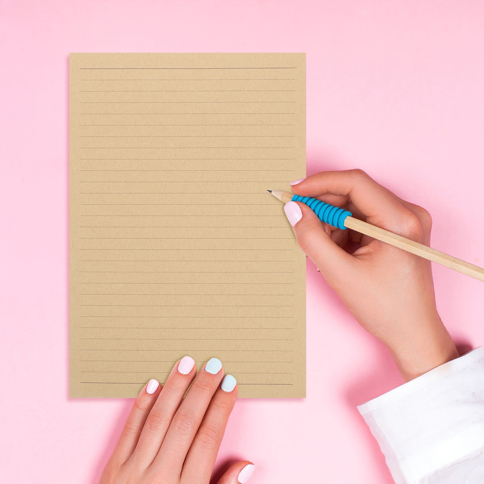 Masteelf 50 Sheets Retro Lined Letter Paper For Writing Letters Kraft ...