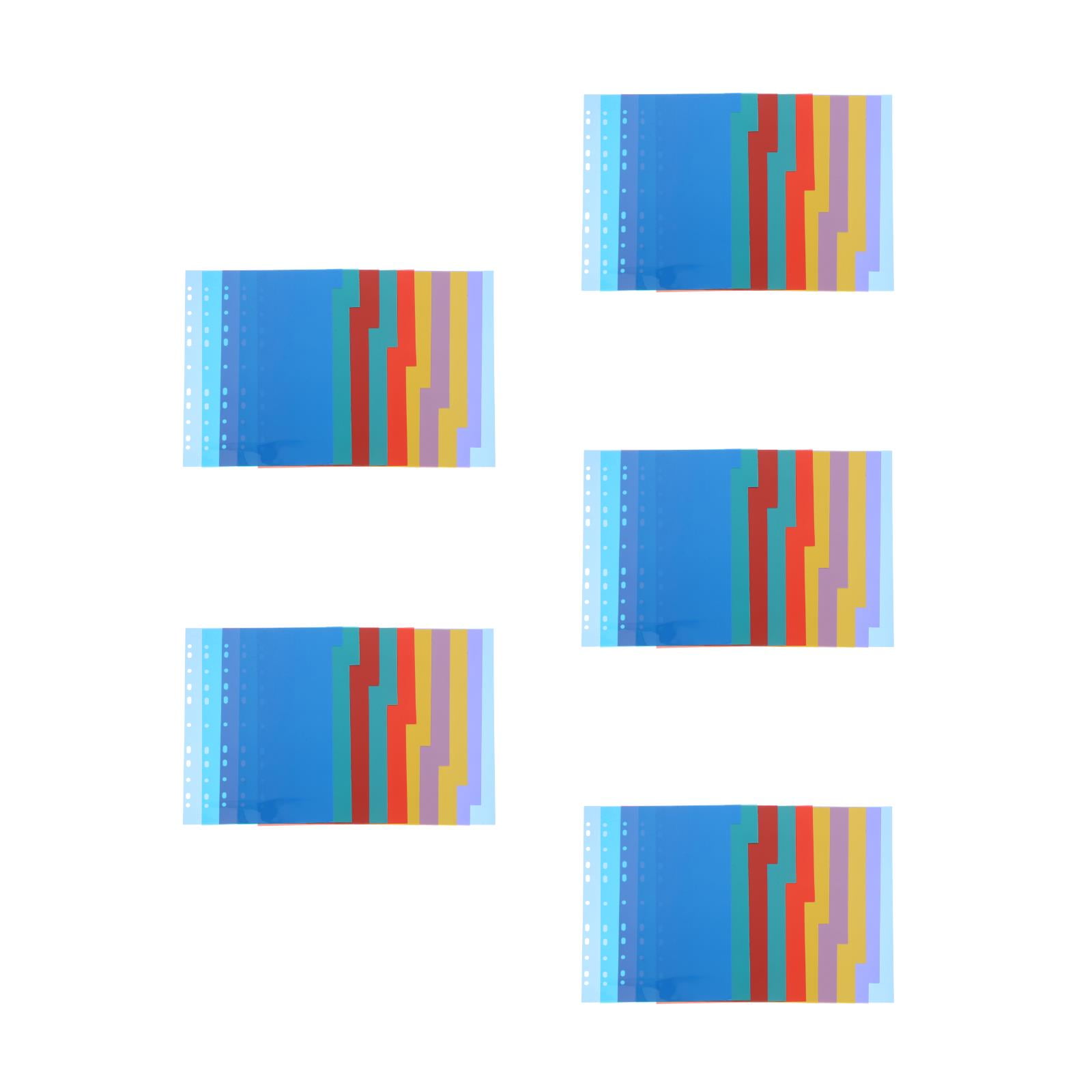 Masteelf 50 pcs Binder Divider With Tabs Paper Tab Inserts Divider ...