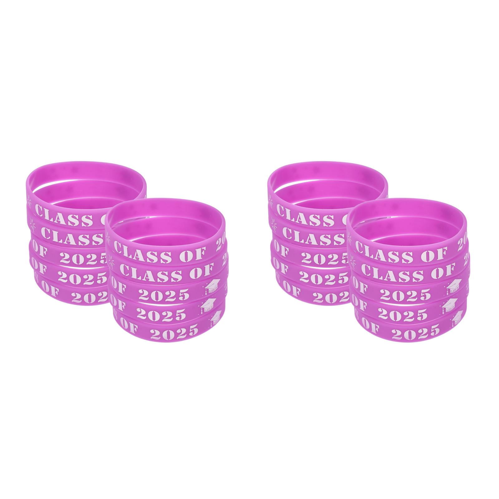 Masteelf 50 pcs Class of 2025 Wrist Bands Graduation Silicone ...