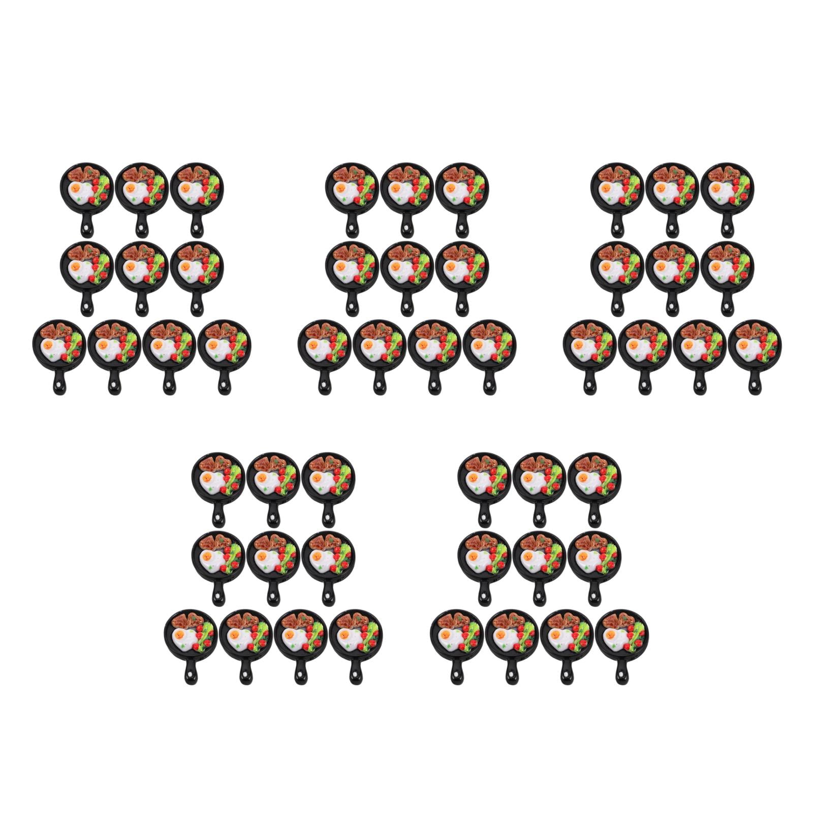 Masteelf 50 pcs Miniature Frying Pan With Play Food Set Play Kitchen ...