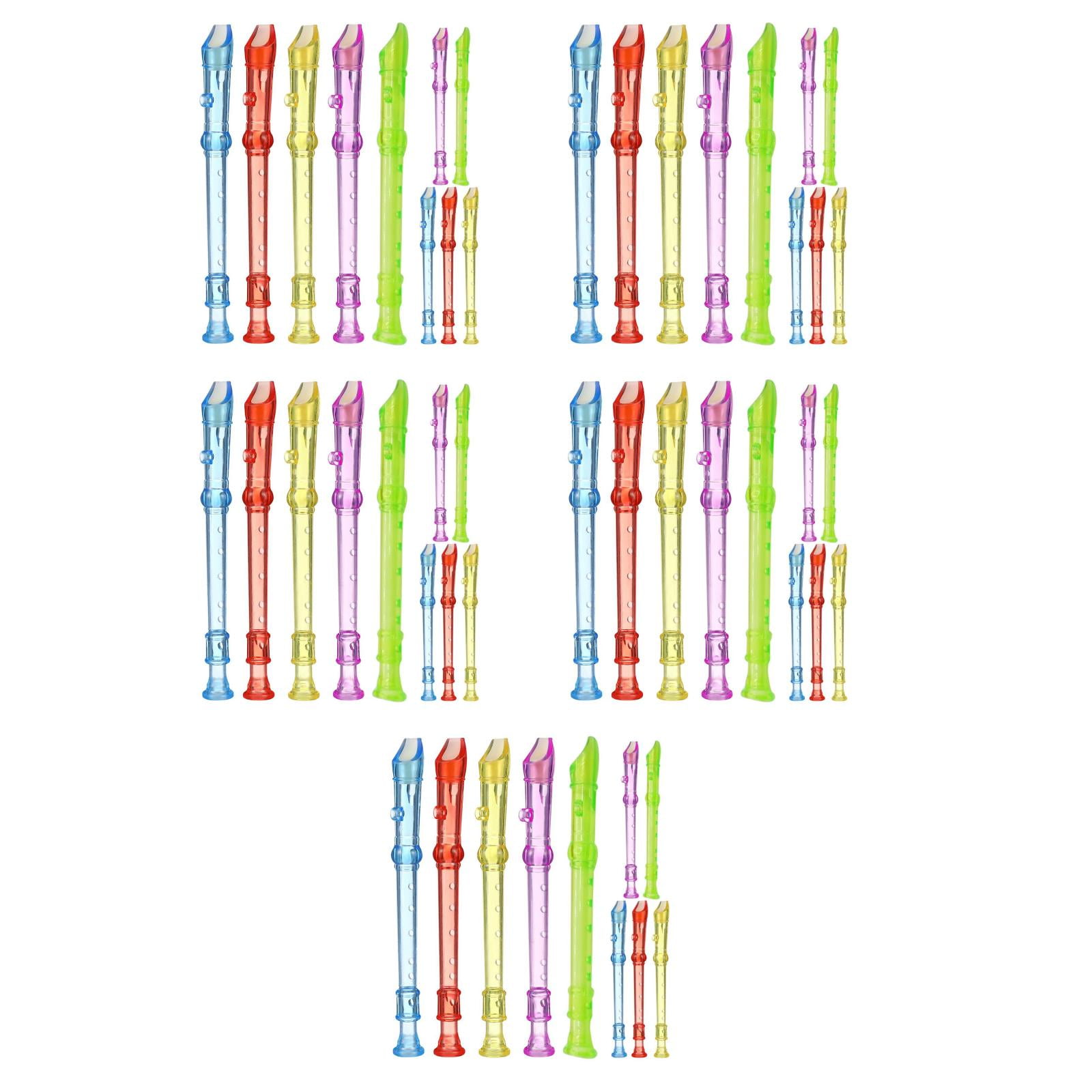 Masteelf 50 pcs Plastic Beginner Recorder for Kids Translucent 6 Hole ...