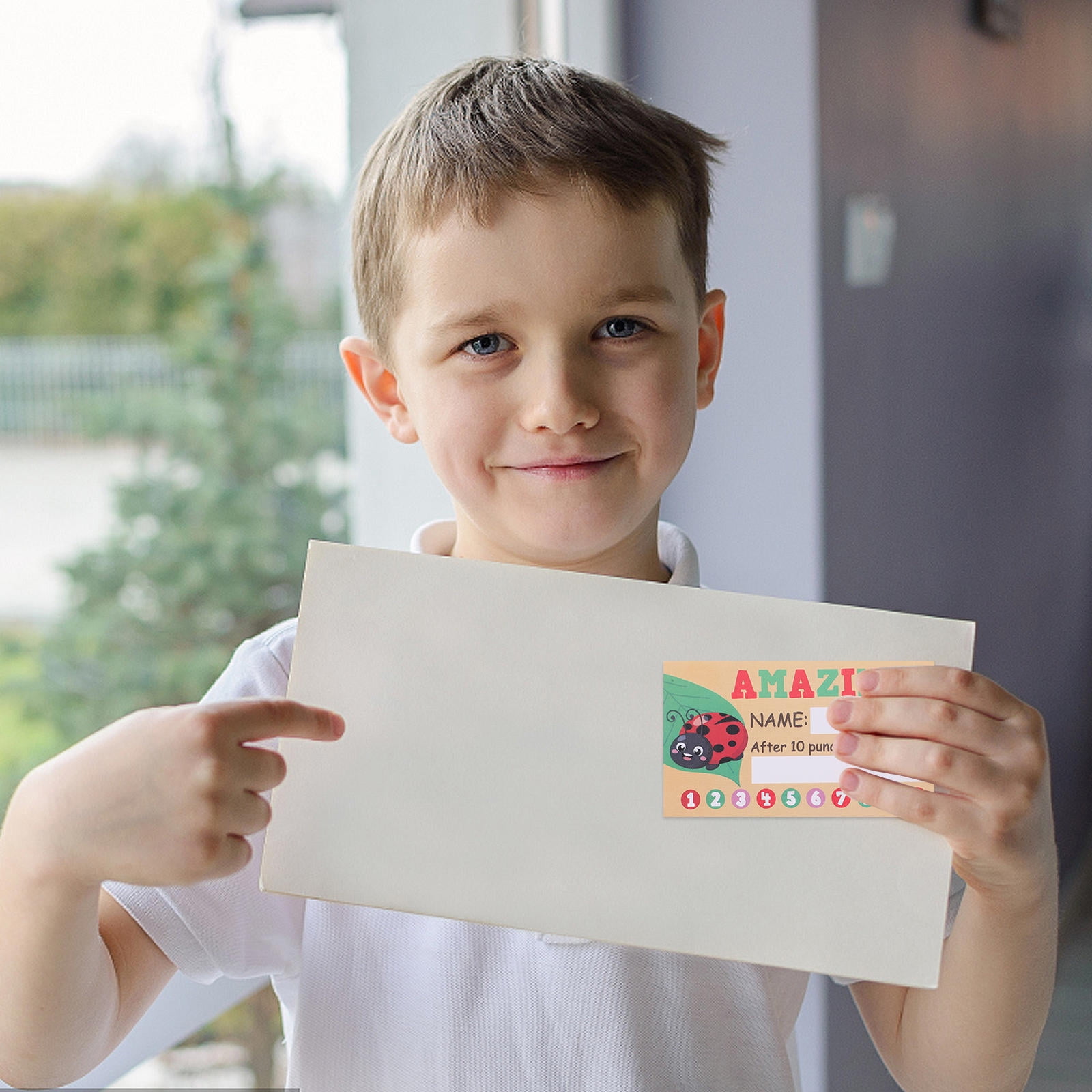 Masteelf 50 sheets Cartoon Punch Cards Incentive Reward Cards School ...