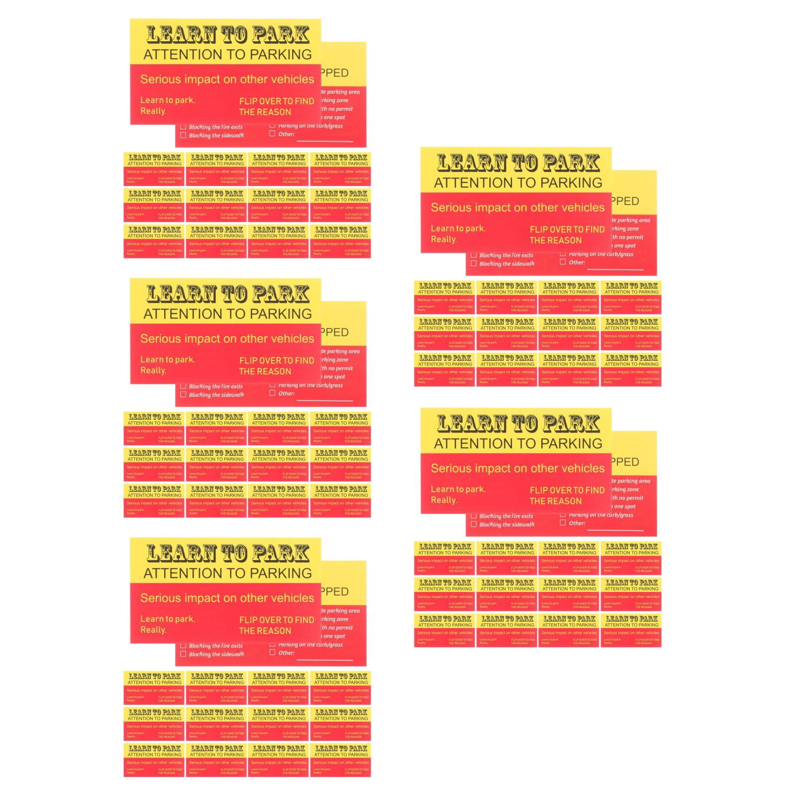 Masteelf 500 pcs Bad Parking Cards Notice Bad Parking Cards Bad Parking ...