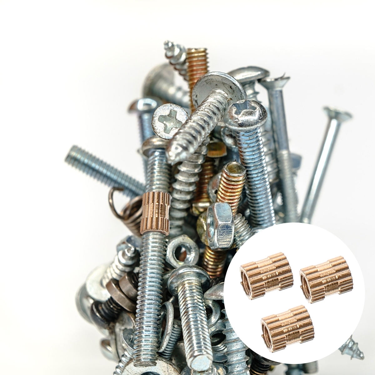 Masteelf 500Pcs Golden Internal Thread Knurled Nuts Brass Thread Insert ...