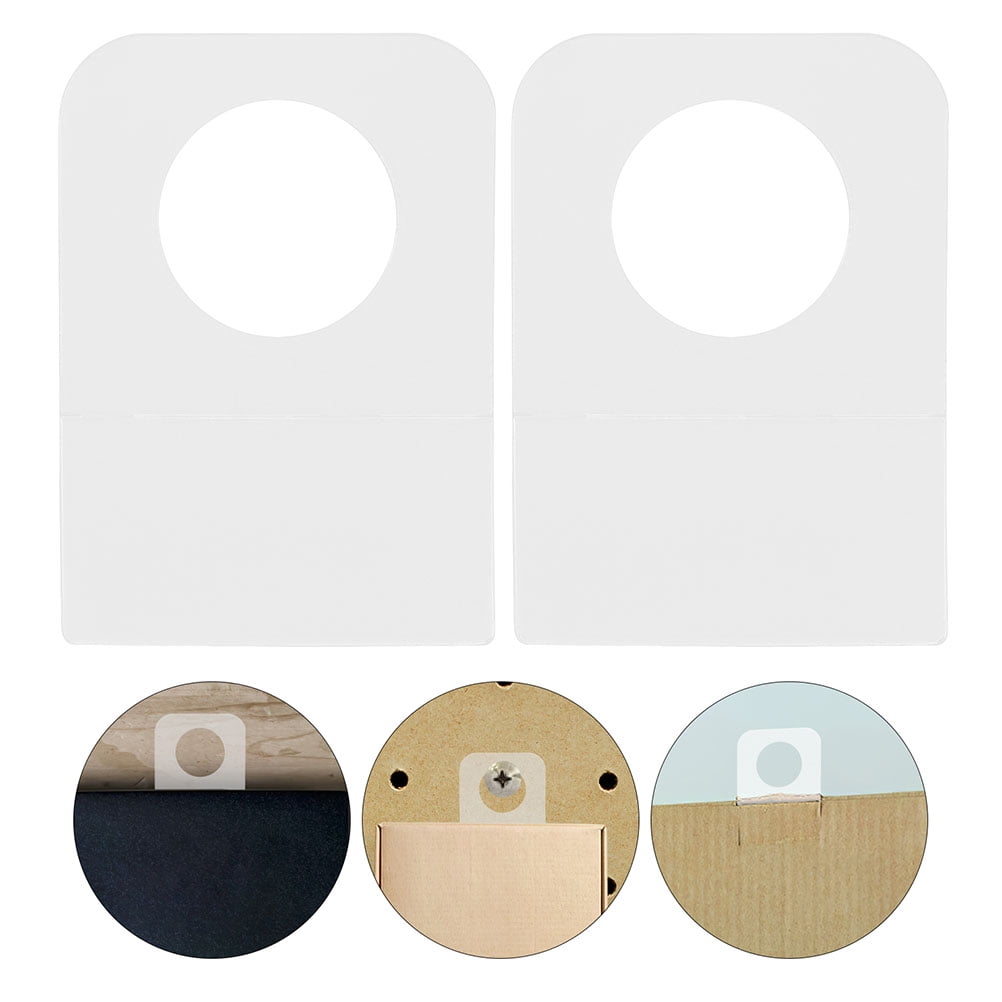 Masteelf 500pcs Clear Sticky Hang Tabs Self-Adhesive Round Hole Hooks ...