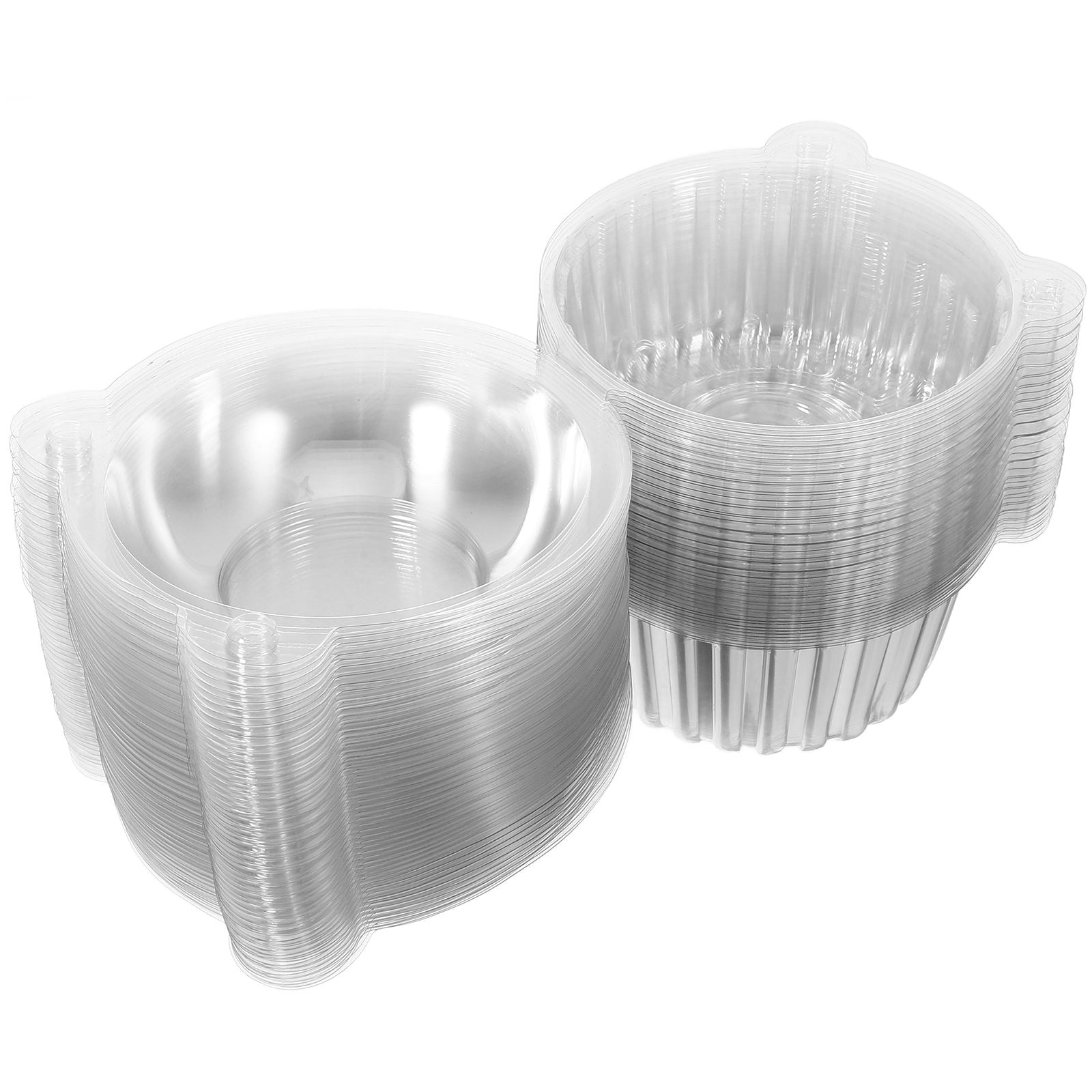 Masteelf Clear PET Cupcake Boxes for Storage Use Transparent Foodgrade ...