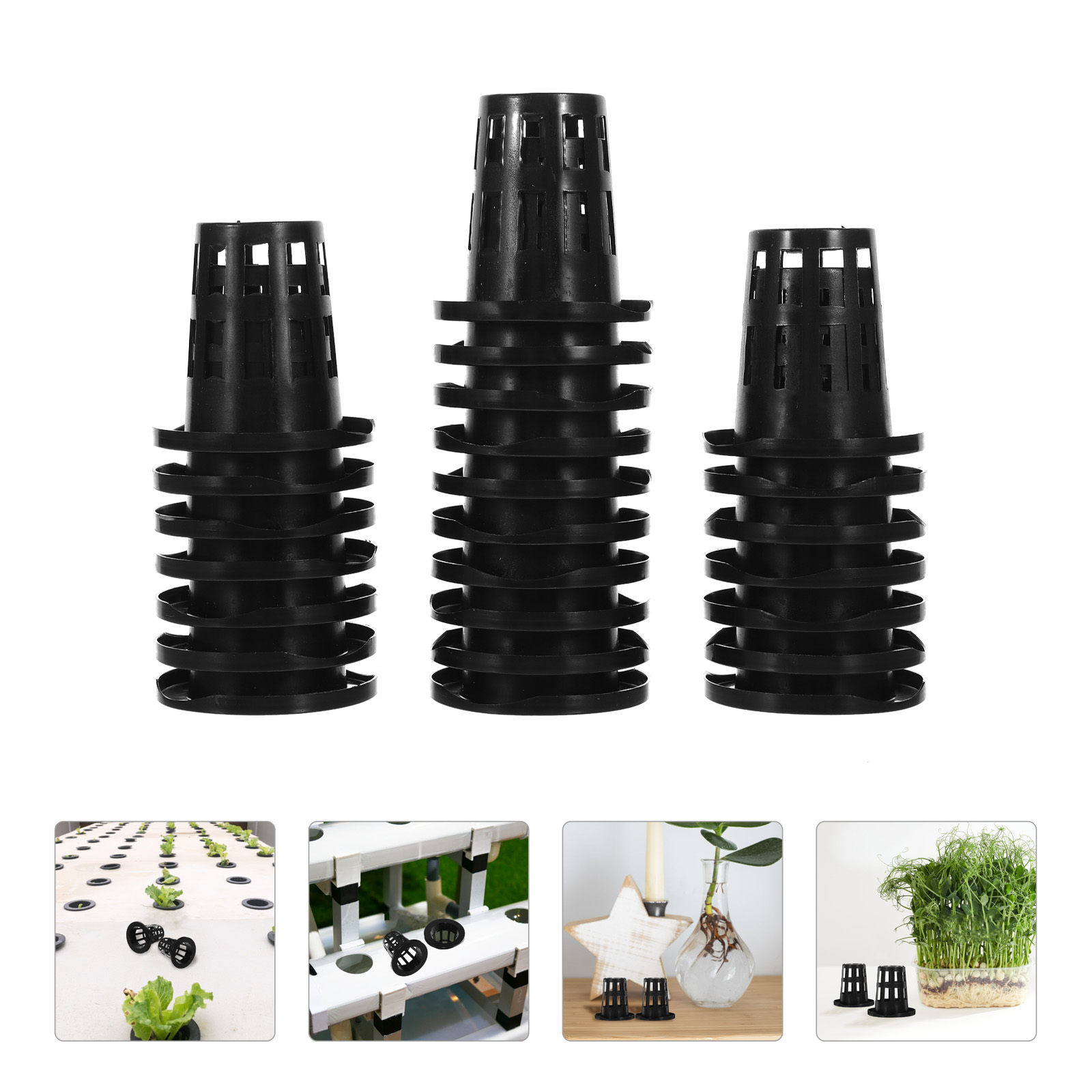 Masteelf 50Pcs Hydroponic Net Pots for Hydroponics Slotted Mesh Net ...