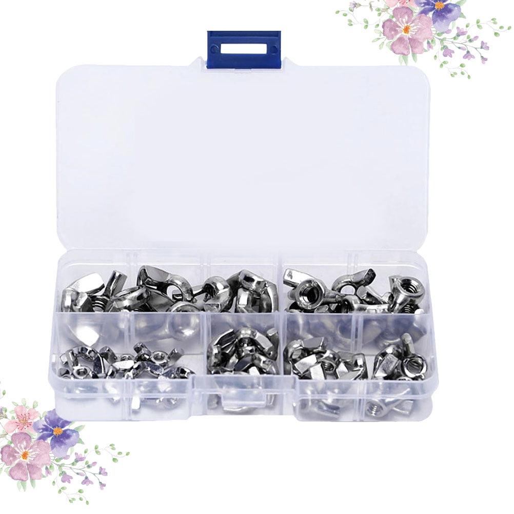 Masteelf 50Pcs Nuts Utility Screws Nuts Stainless Steel Nuts Kit Hand ...