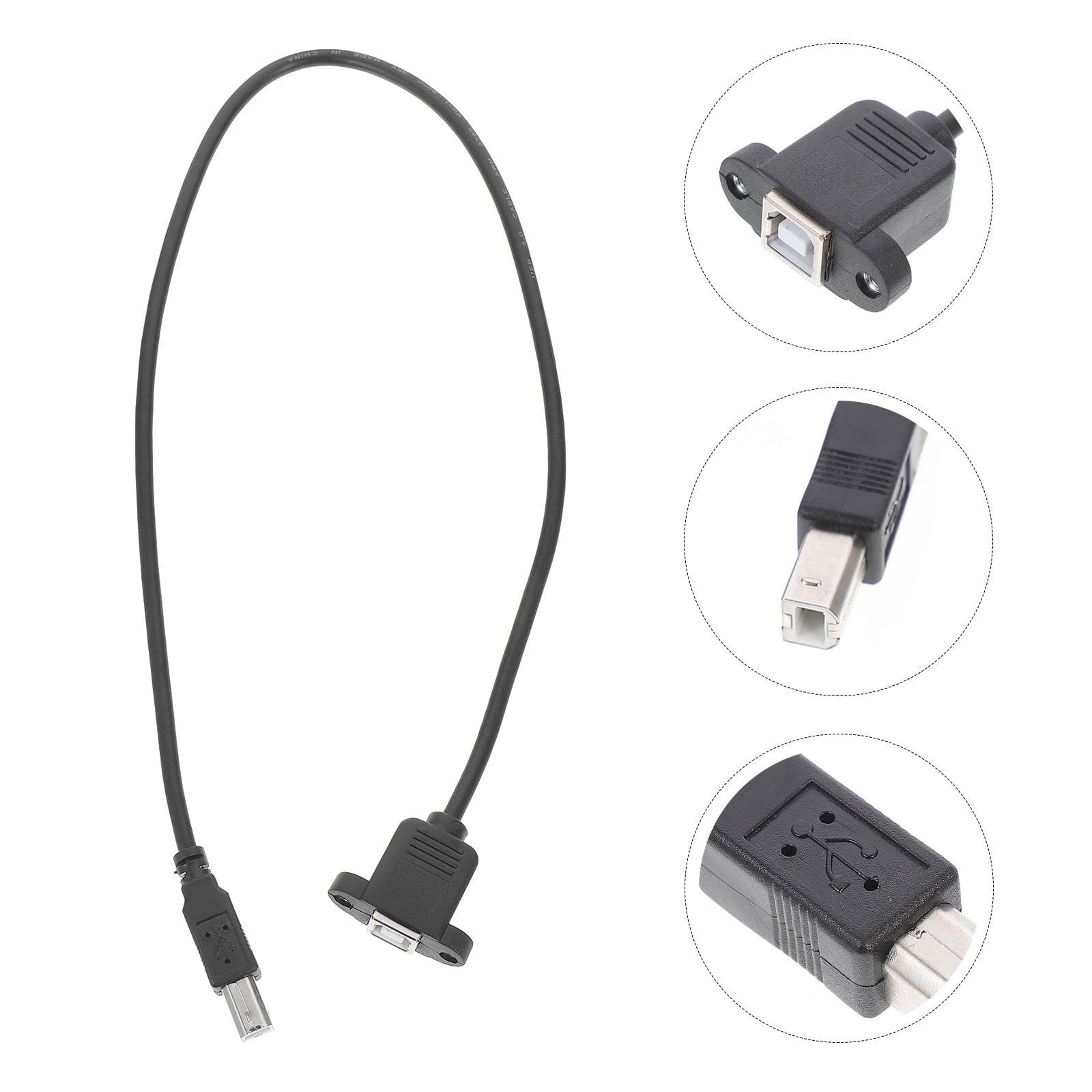 Masteelf 50cm USB Type B Printer Extension Cable 90 Degree Socket ...