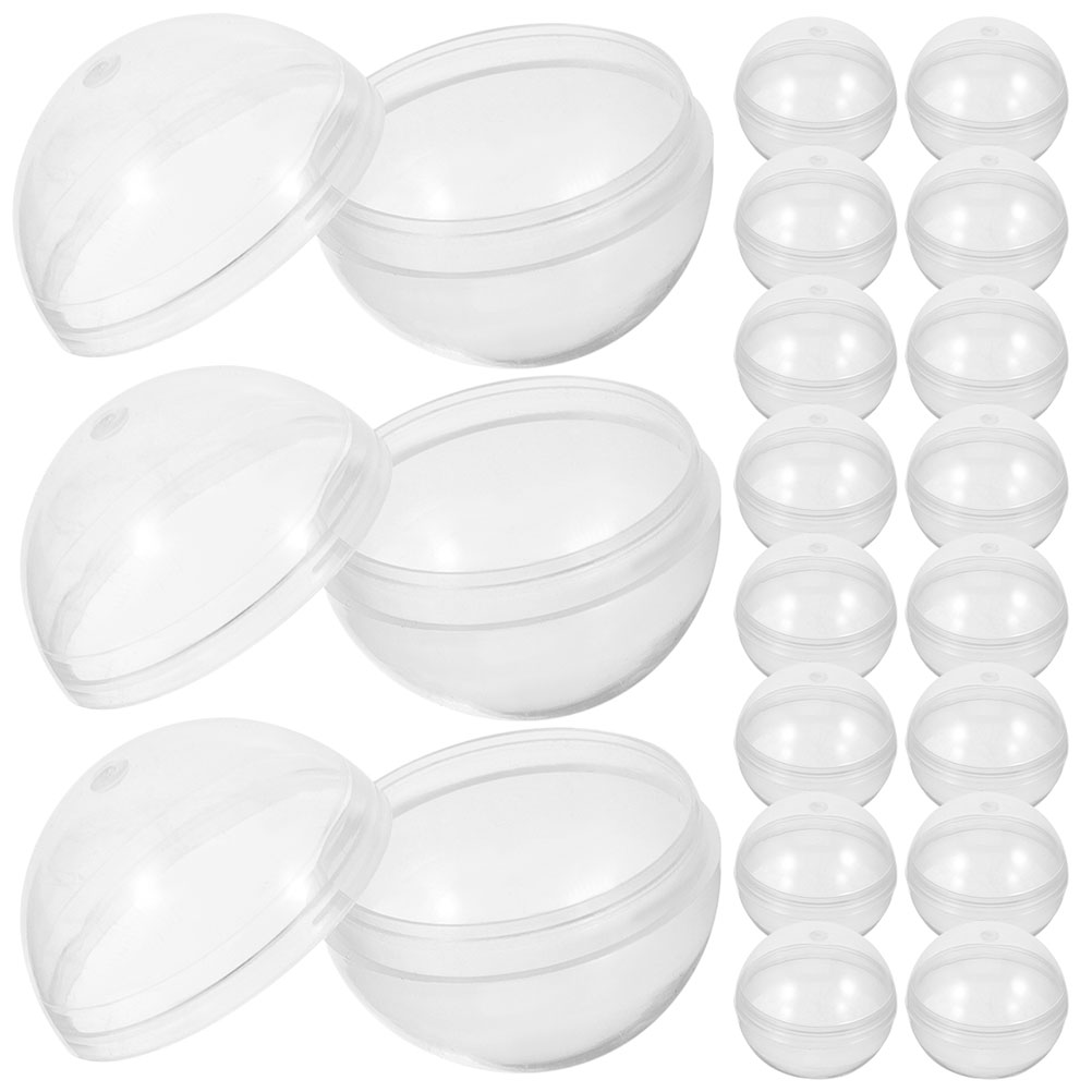 Masteelf 50pcs Clear Plastic Fillable Balls Transparent Diy Claw ...