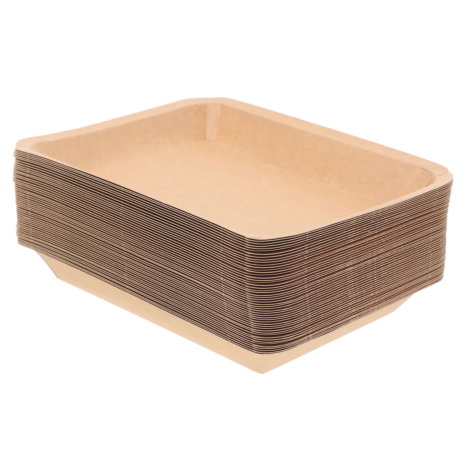 HEATSHAKING Barbecue Tray Khaki 50Pcs 8.1X6.5X1In - Walmart.com