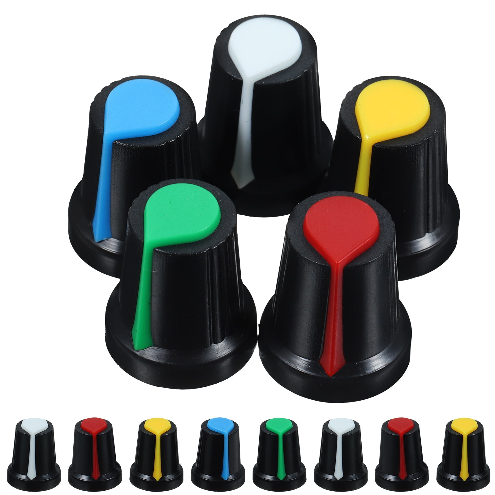 Masteelf 50pcs Guitar Volume Knobs Potentiometer Caps Replacement Tone ...