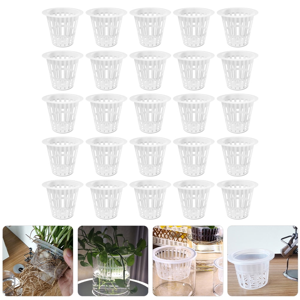 Masteelf 50pcs Hydroponic Net Pots Baskets for Hydroponics Slotted Mesh ...