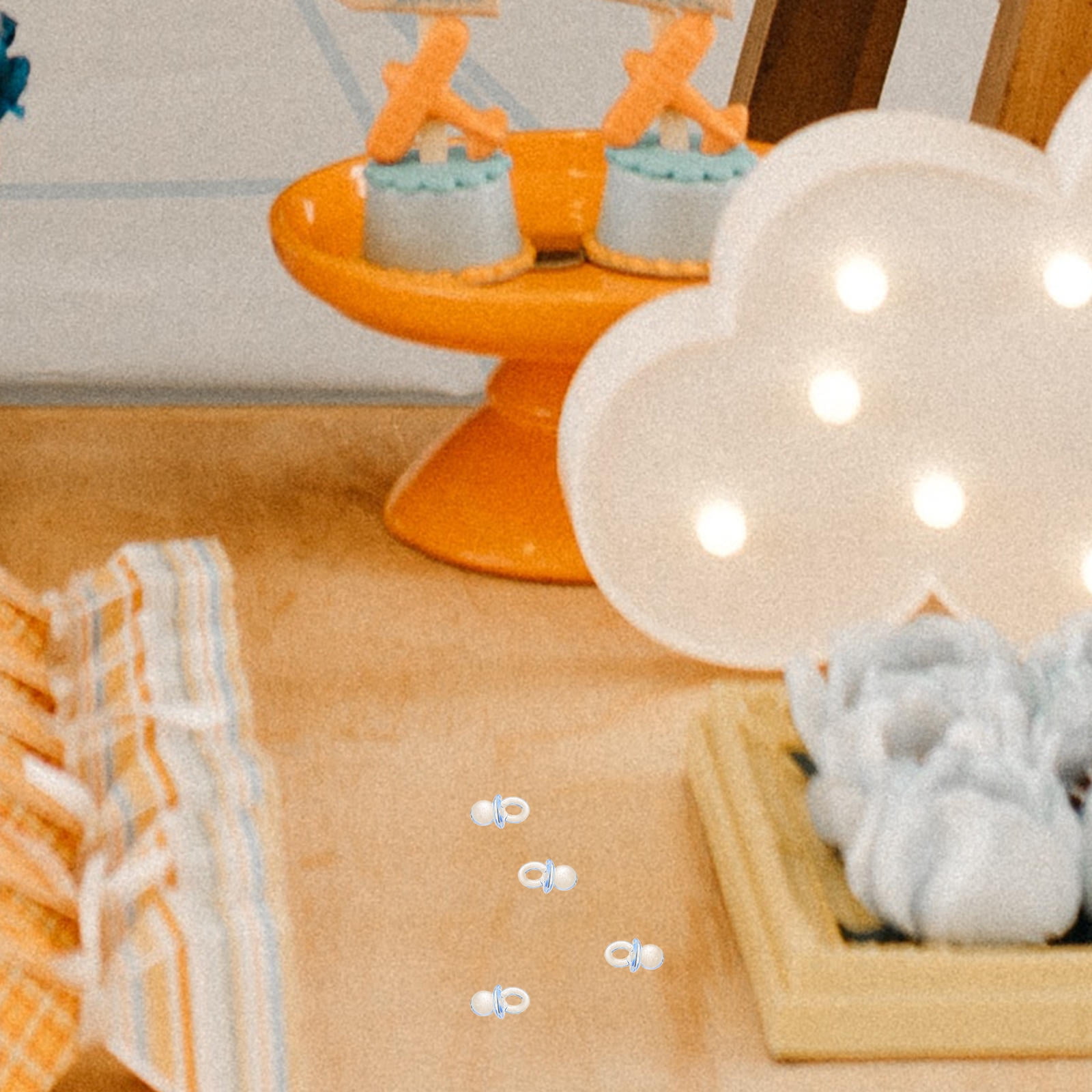 Masteelf 50pcs Pacifier Baby Shower Game Plastic Pacifiers Boy Baby ...