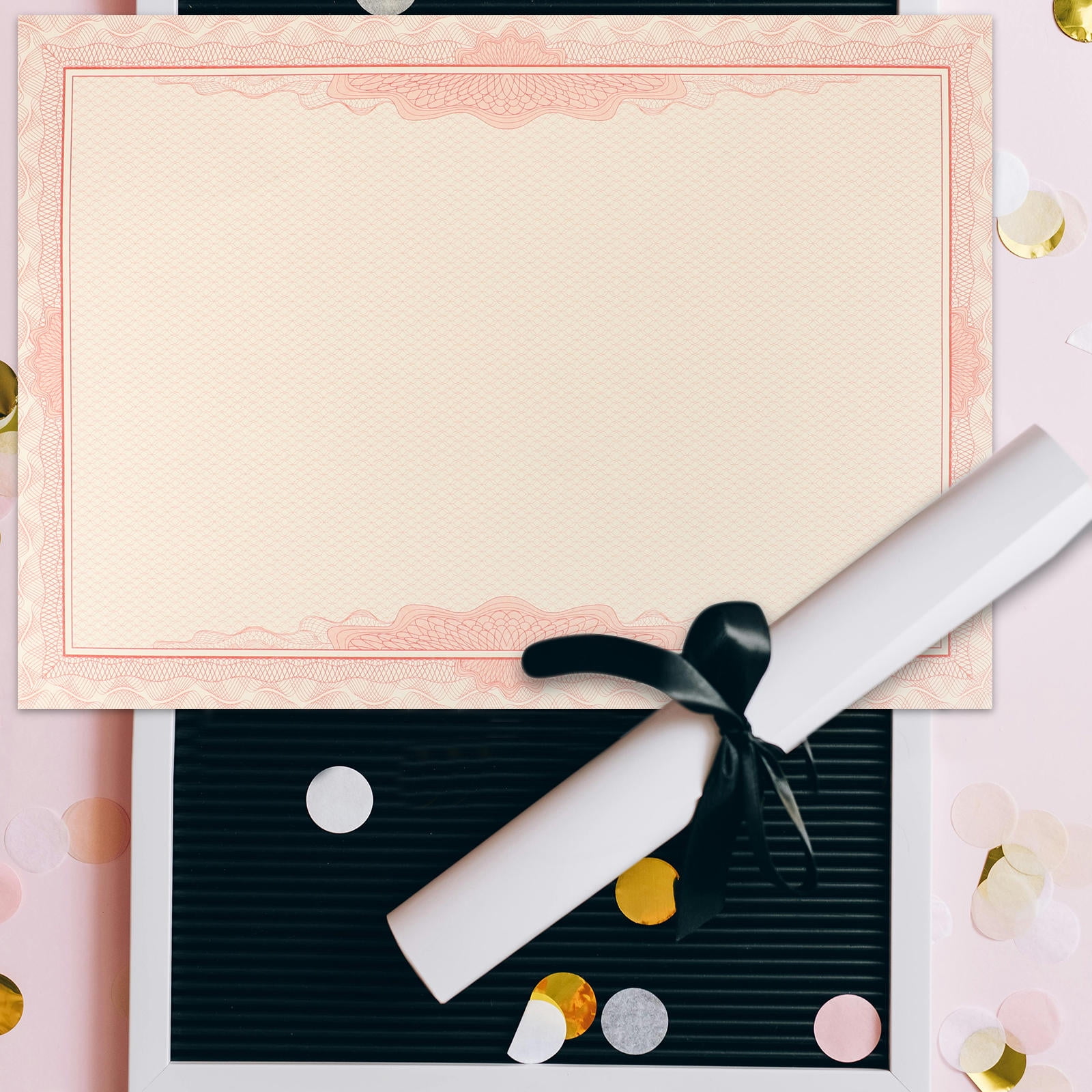 Masteelf 50pcs Red Certificate Paper Sheets Letter Size Blank Diploma ...