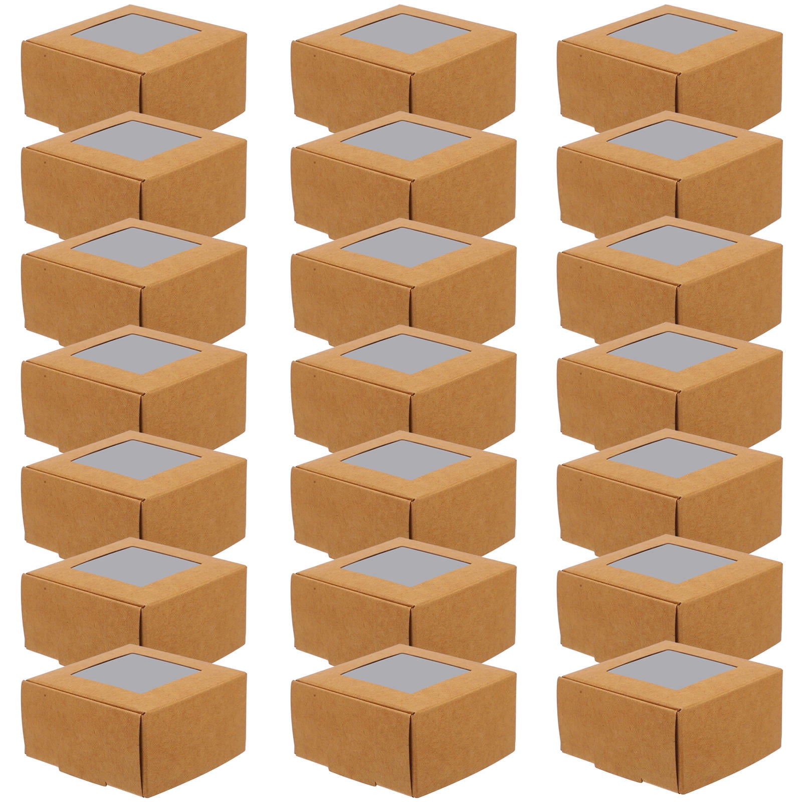 Masteelf 50pcs Small Paper Box With Clear Window Paper Soap Box For ...